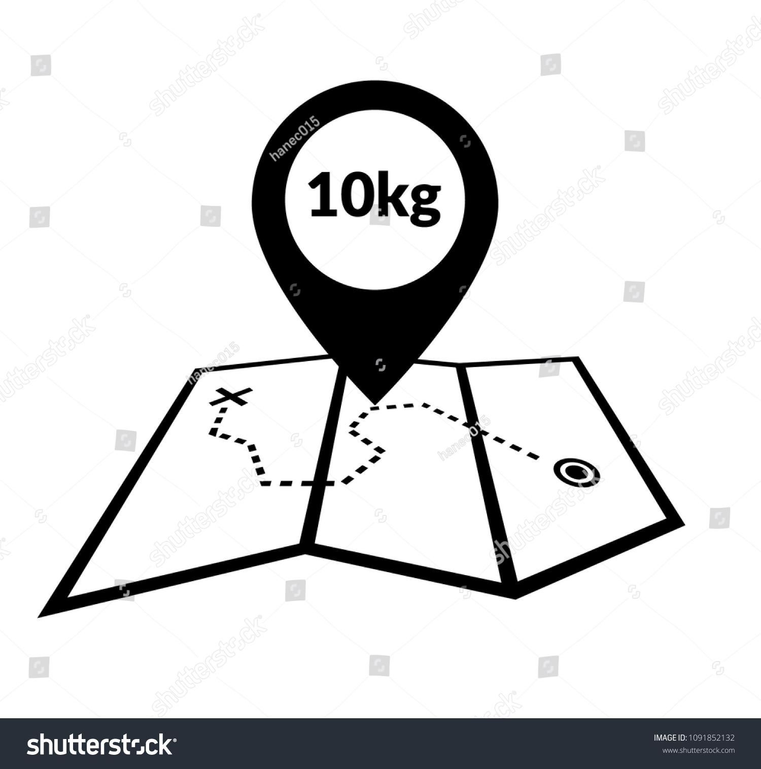 Weight 10 Kg Simple Objectsvector Illustration Stock Vector (Royalty ...