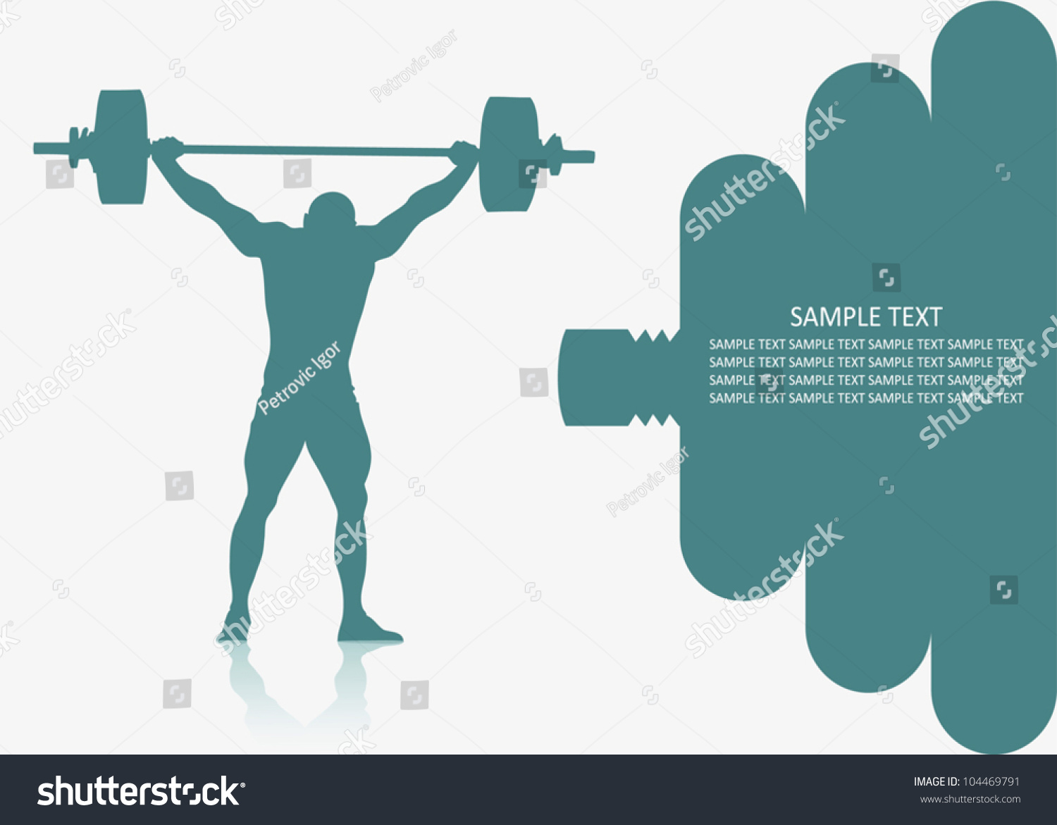 Weight Lifting Background - Vector Illustration - 104469791 : Shutterstock