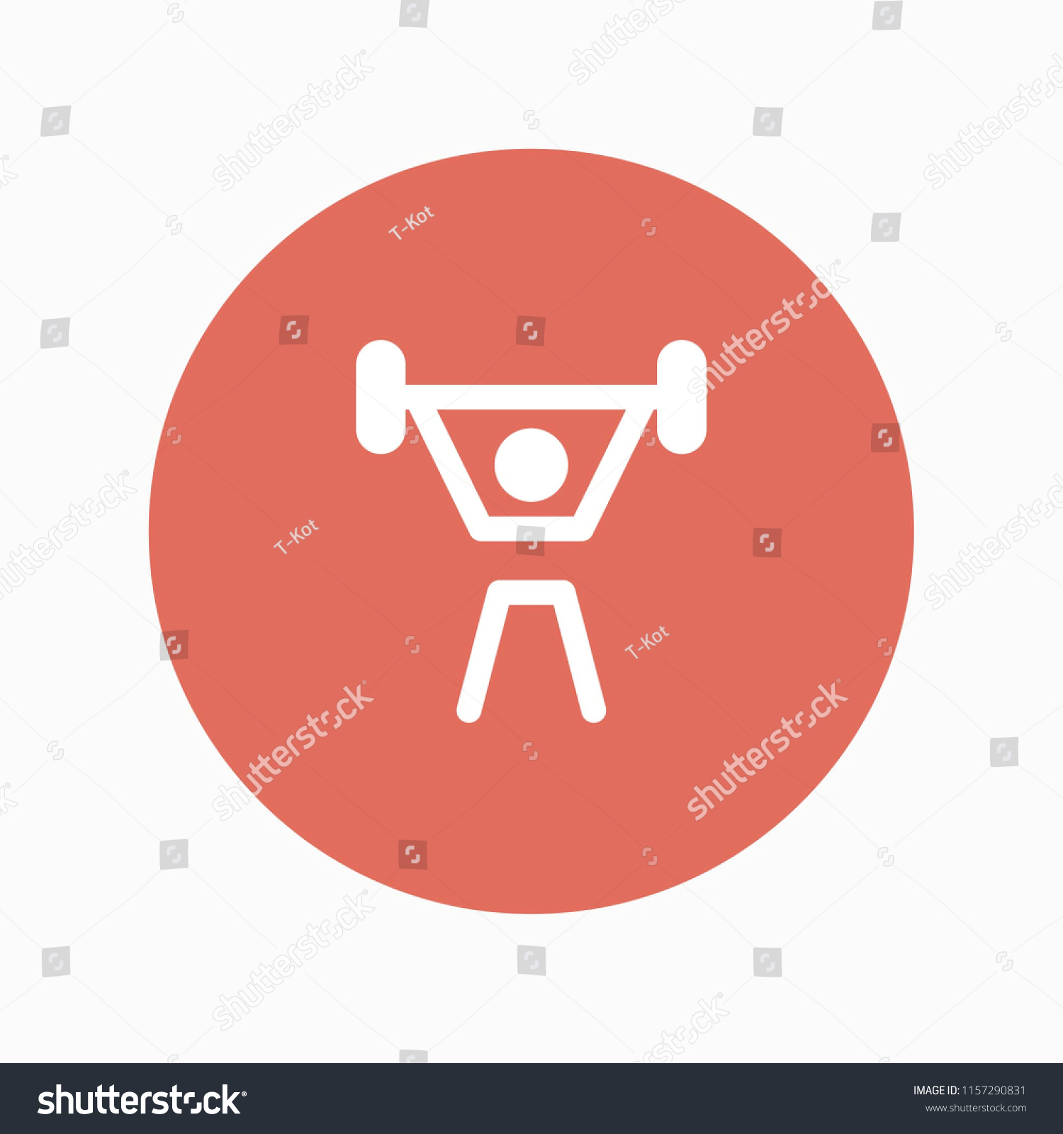 Weight Lifting Icon Vector Stock Vector (Royalty Free) 1157290831
