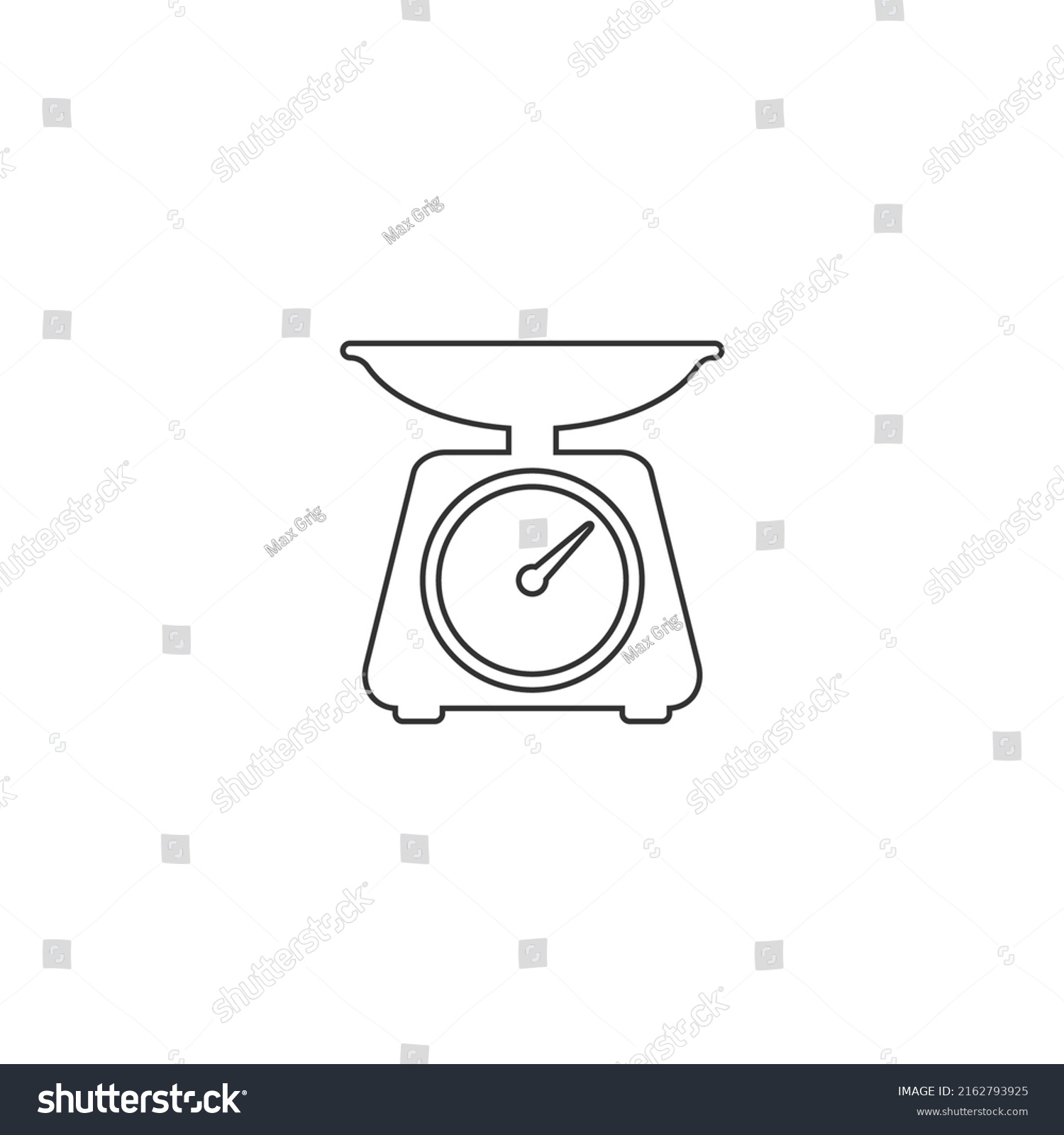Weight Line Icon Vector Scale Icon Stock Vector (Royalty Free ...