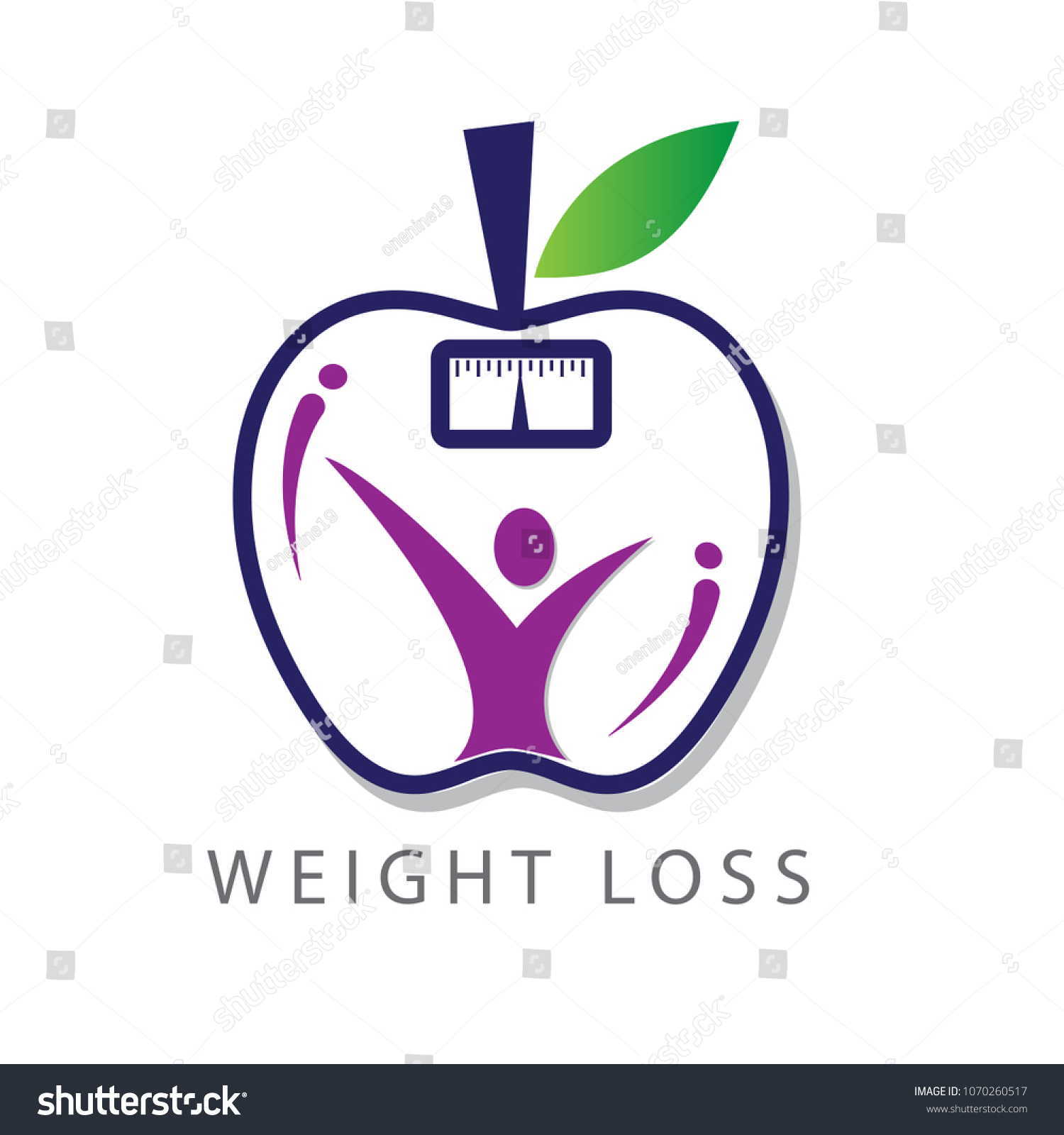 Weight Loss Logo Stock Vector (Royalty Free) 1070260517