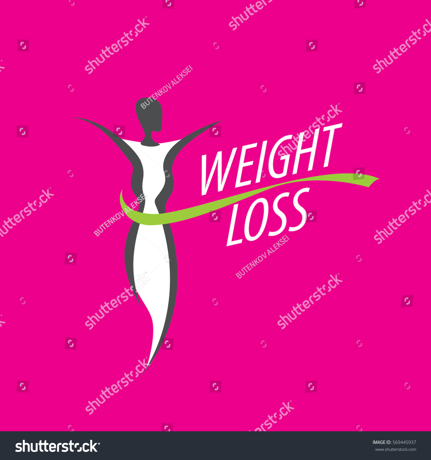 Weight Loss Logo Stock Vector (Royalty Free) 569445937