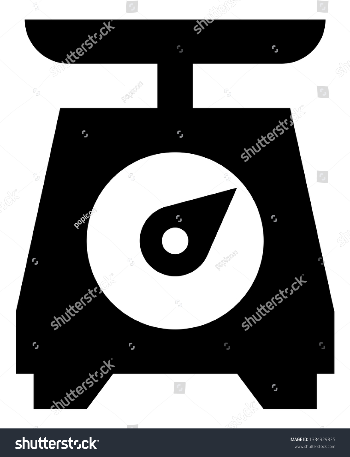 Weight Measure Scale Vector Icon Stock Vector (Royalty Free) 1334929835 ...