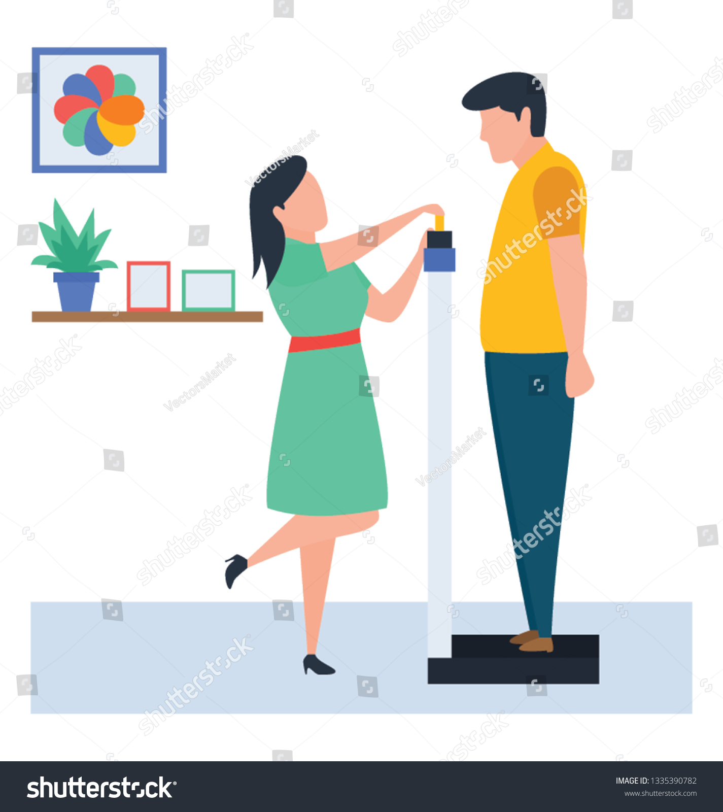 Weight Measurement Illustration Vector Design Stock Vector (Royalty ...