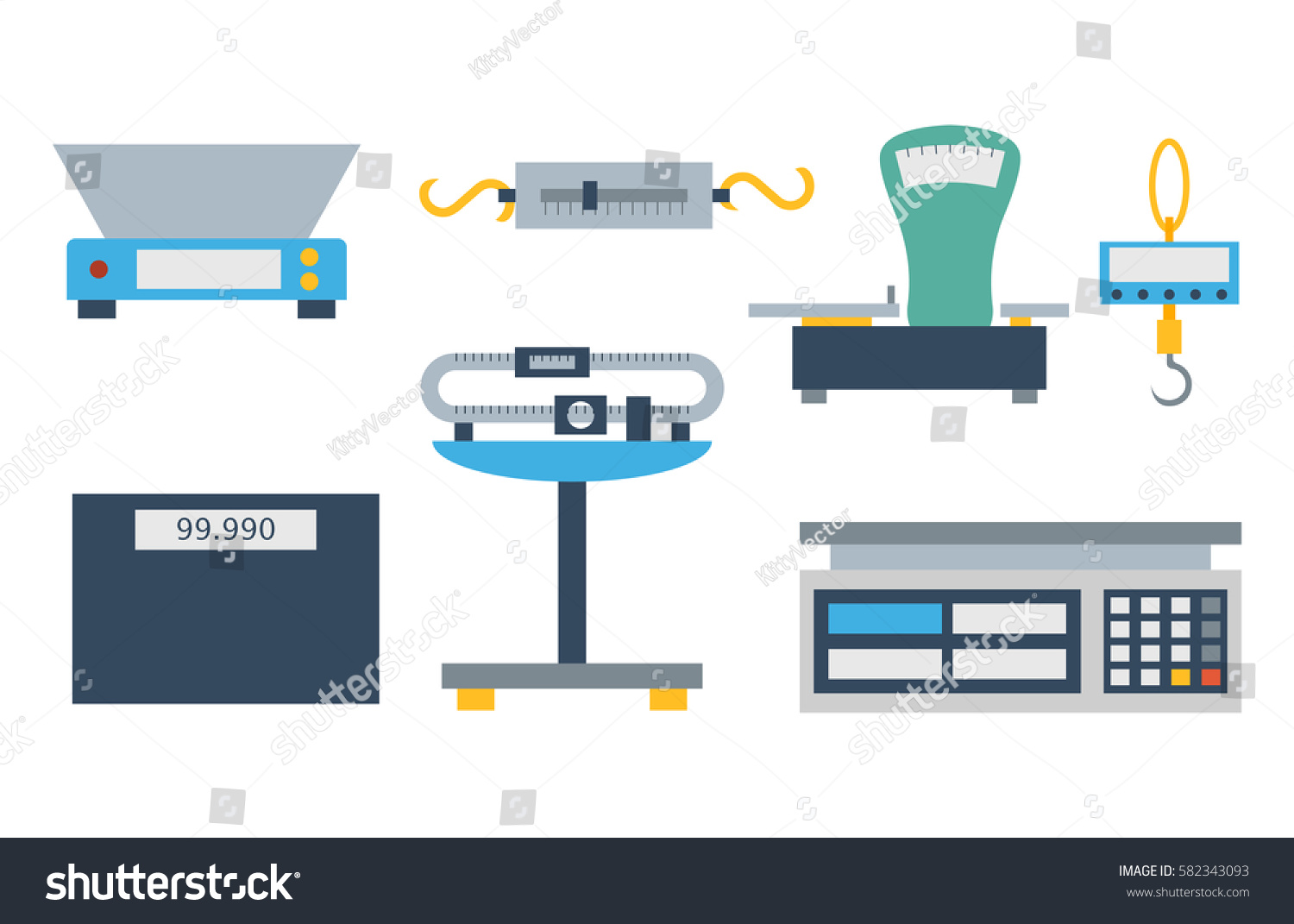 Weight Measurement Instrumentation Tool Vector Stock Vector (Royalty ...
