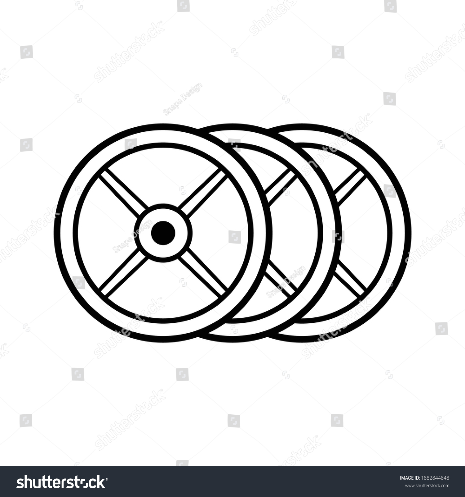 Weight Plate Vector Mascot Logo Design Stock Vector (Royalty Free ...