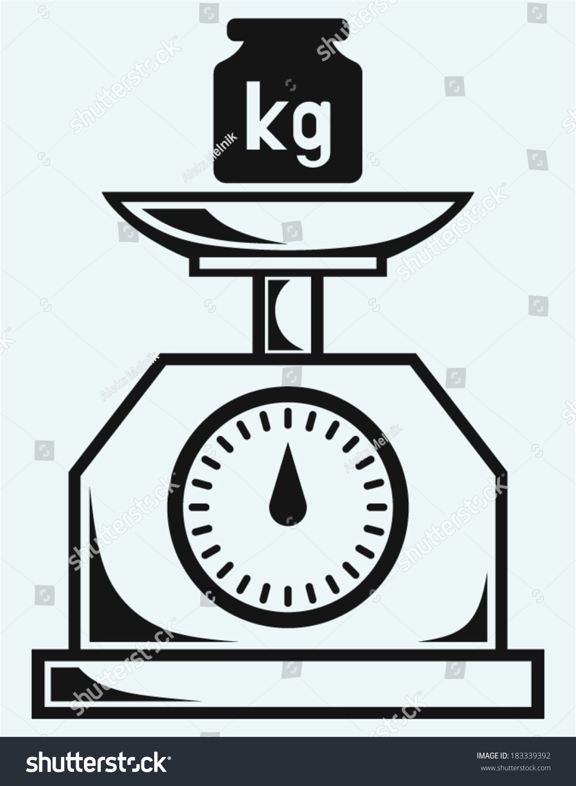 Weight Scale And Weight Kilogram Stock Vector Illustration 183339392 ...