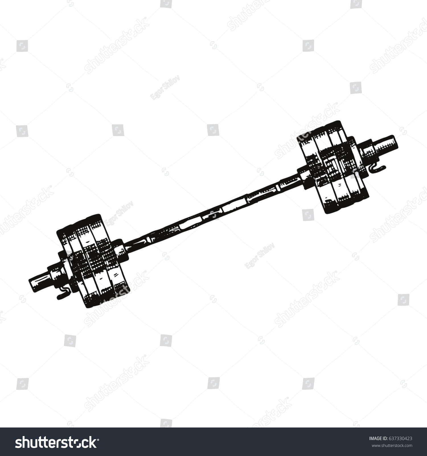 Weight Sketch Vector Illustration Stock Vector (Royalty Free) 637330423 ...