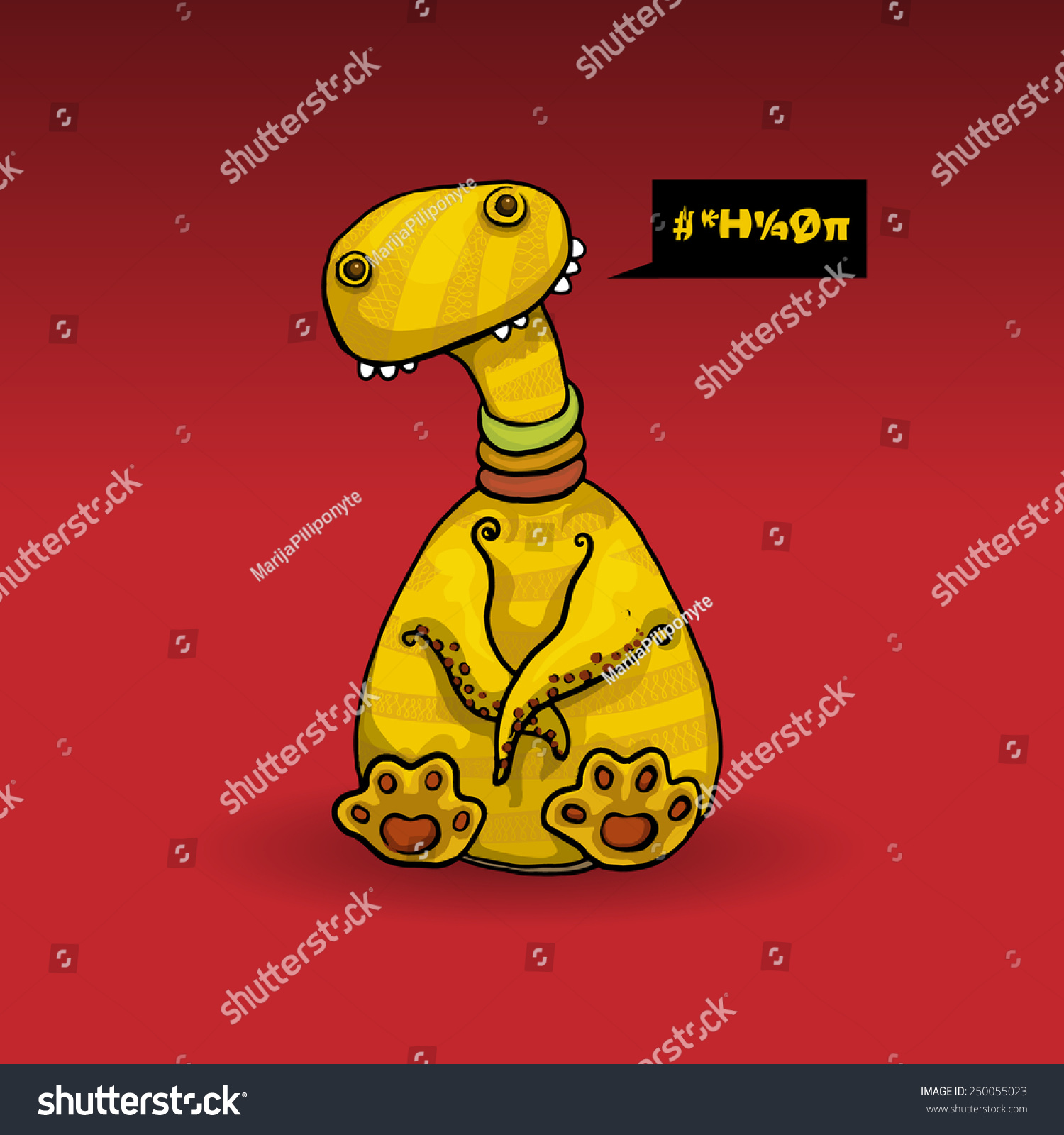 Weird Alien Monster Creature Saying Hello Stock Vector (Royalty Free ...