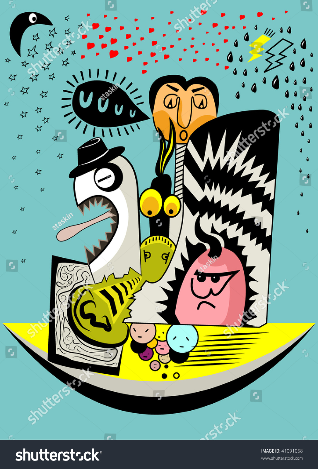 Weird Doodles Illustration Stock Vector (Royalty Free) 41091058 ...
