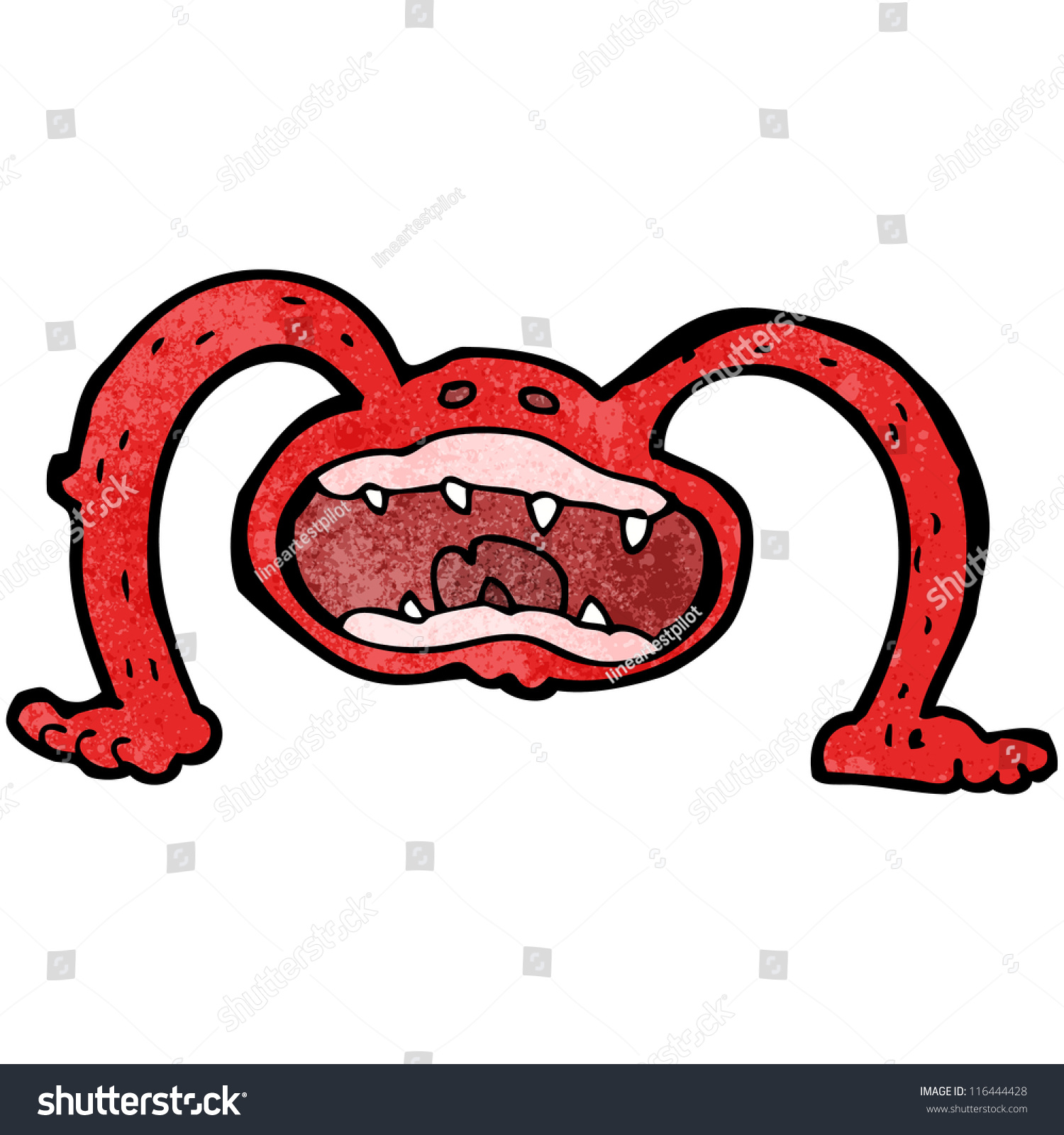 Weird Monster Cartoon Stock Vector (Royalty Free) 116444428 | Shutterstock