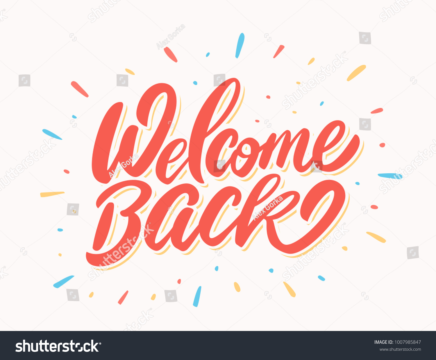 Welcome Back Banner Stock Vector (Royalty Free) 1007985847 | Shutterstock