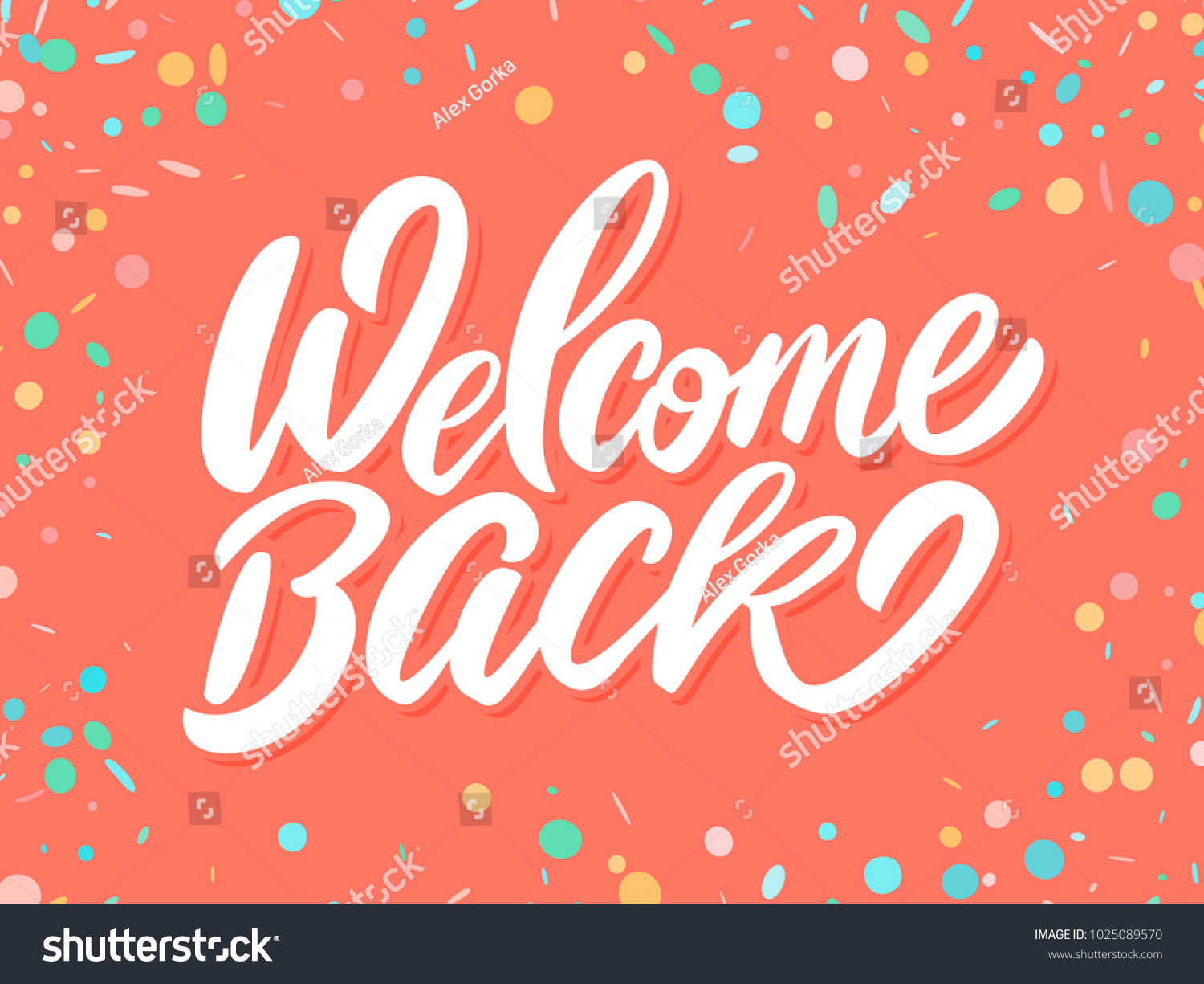 Welcome Back Banner Stock Vector (Royalty Free) 1025089570