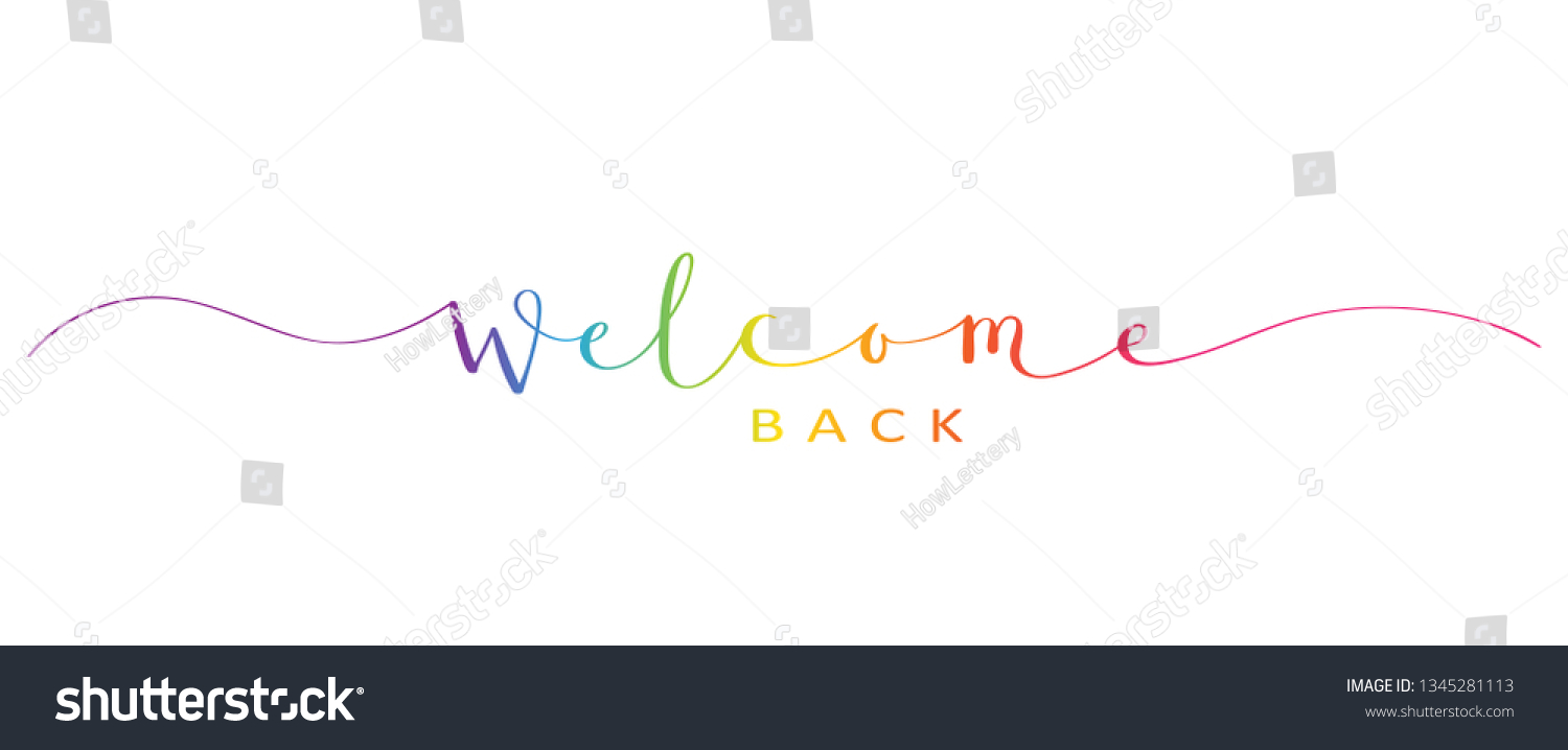 Welcome Back Brush Calligraphy Banner Stock Vector (Royalty Free ...