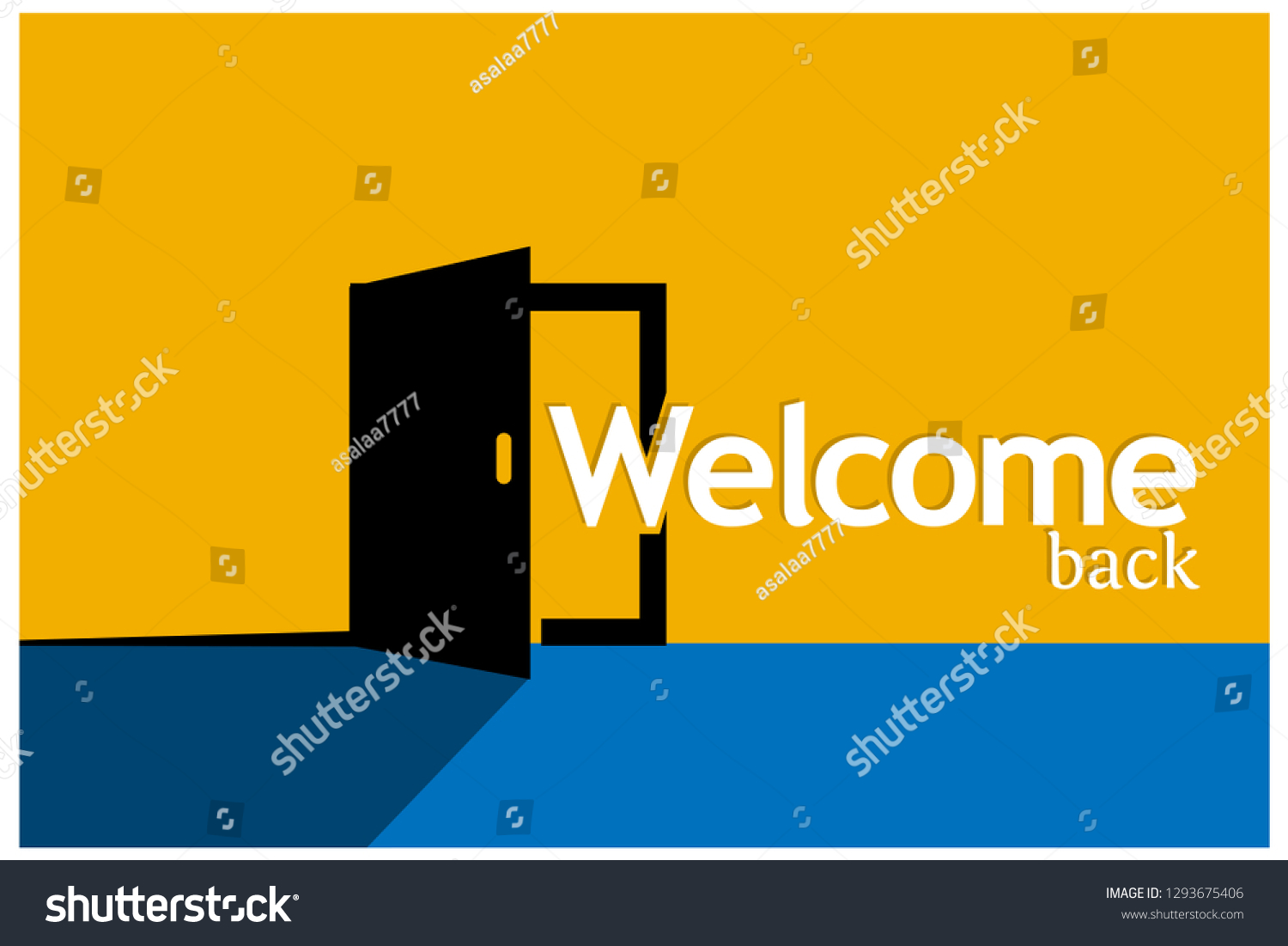 Welcome Back Stock Background Flat Design Stock Vector (Royalty Free ...