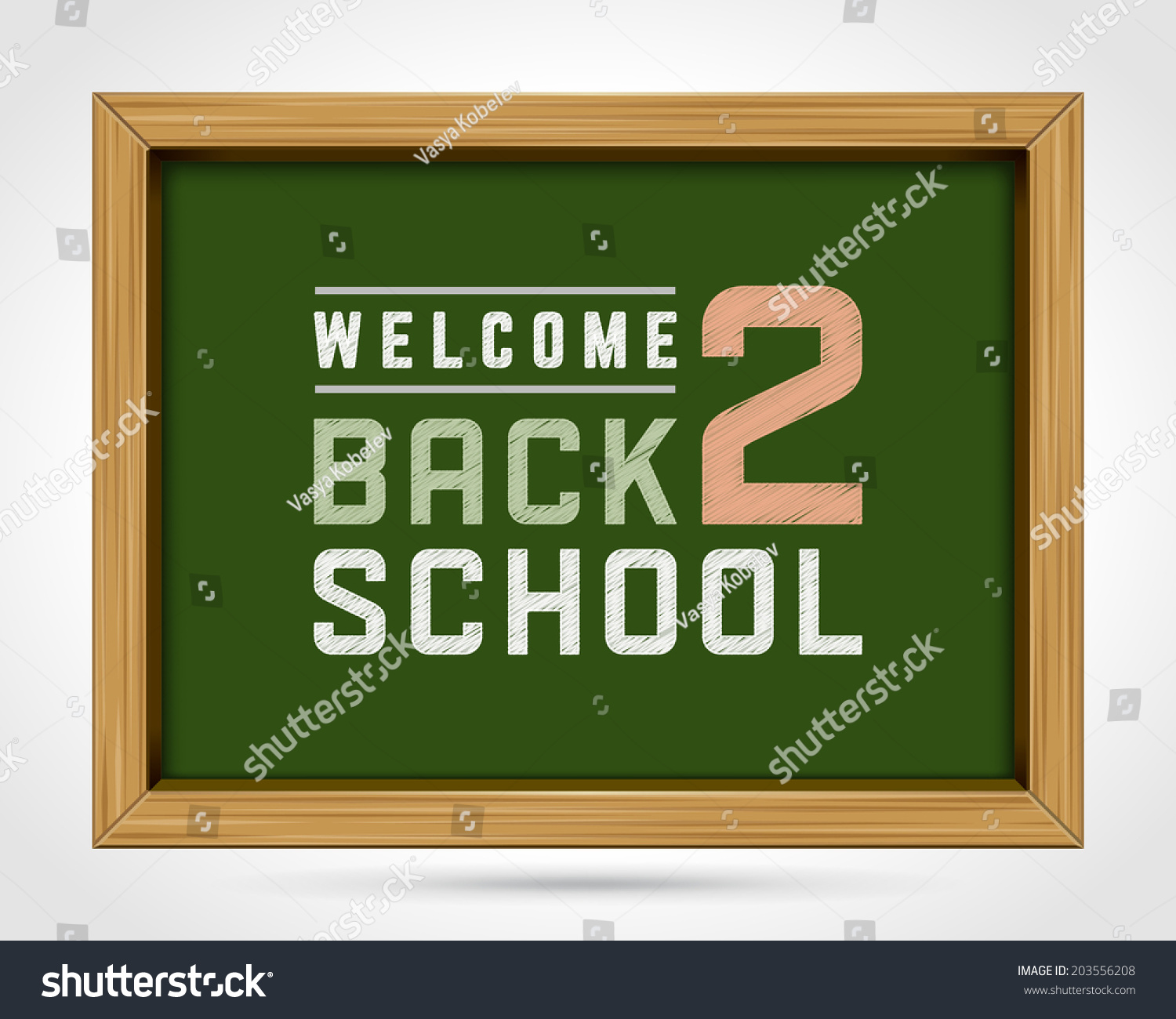 Welcome Back School Message On Chalkboard Stock Vector (Royalty Free ...