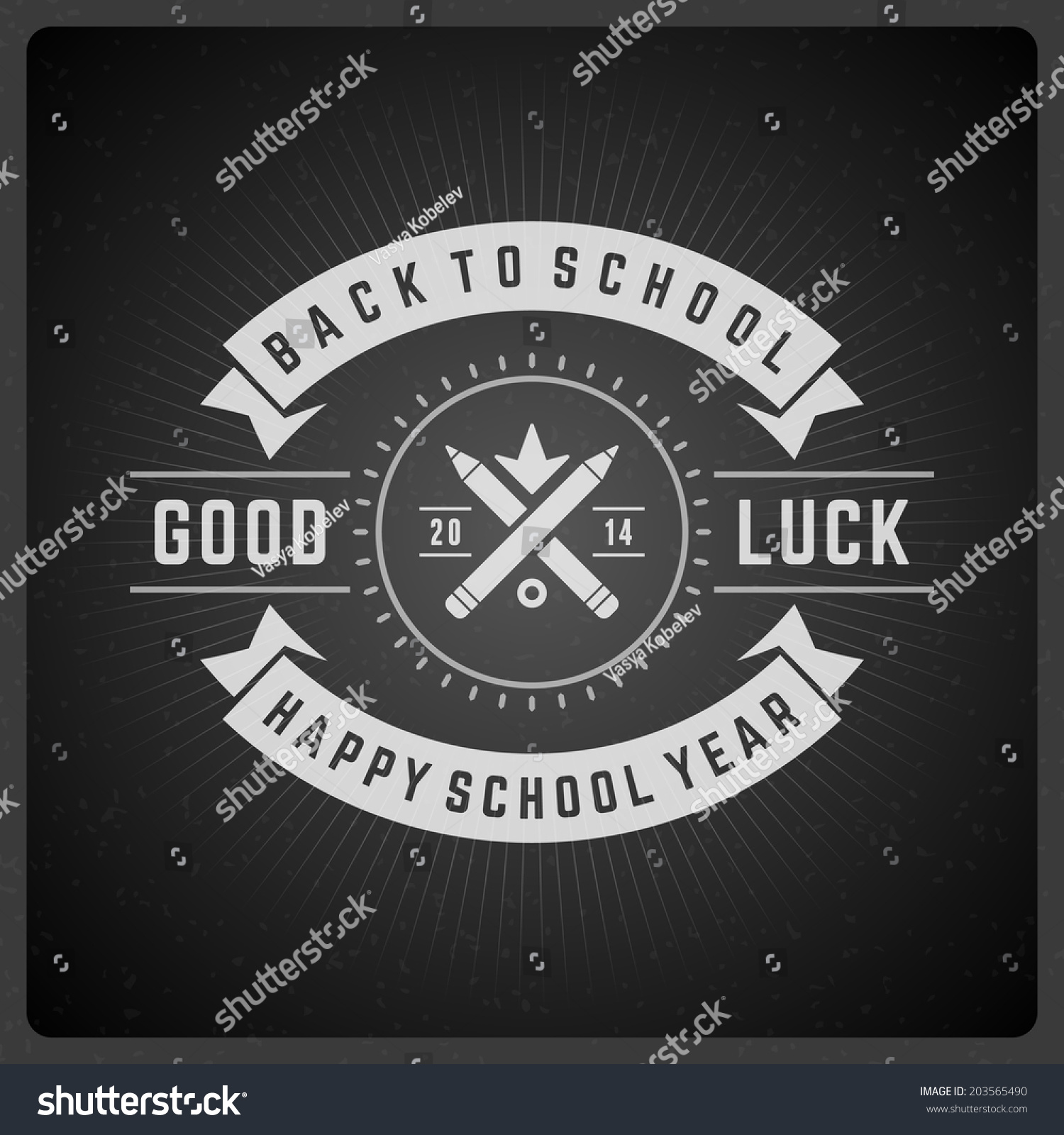 Welcome Back School Message On Chalkboard Stock Vector (Royalty Free ...