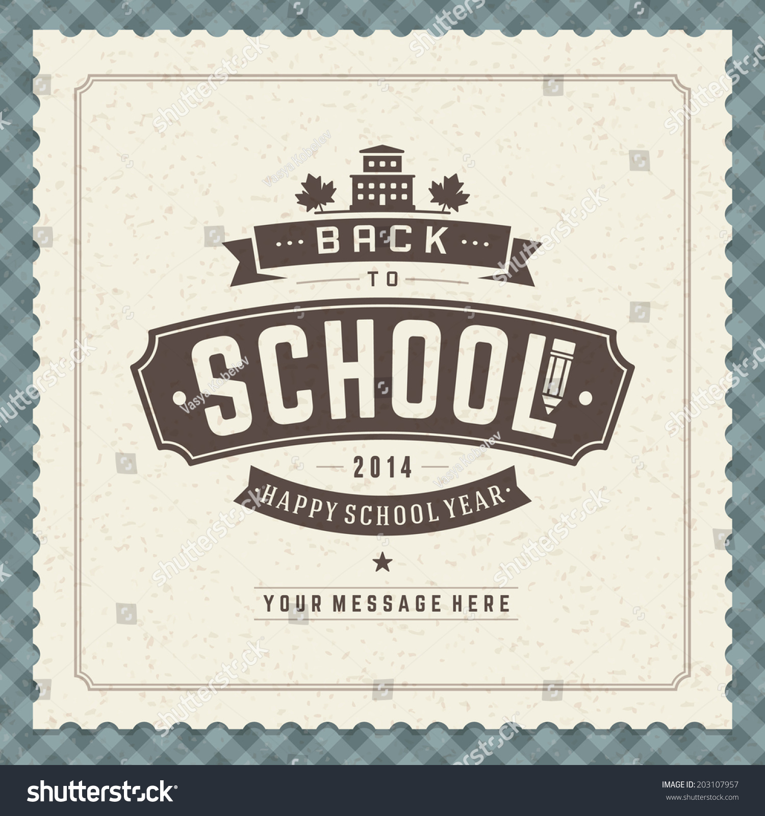 Welcome Back School Message Vector Background: Stock-Vektorgrafik ...