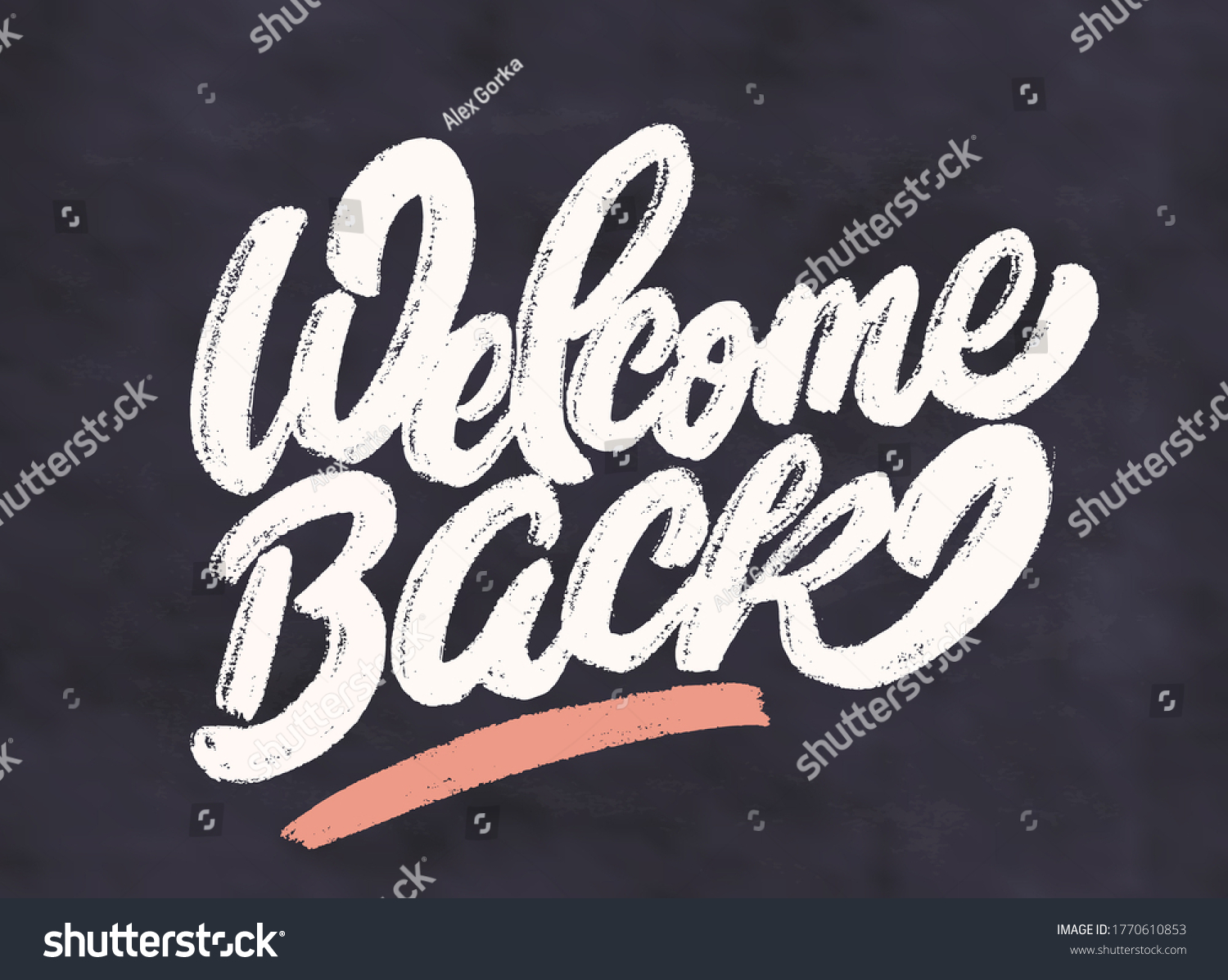 Welcome Back Vector Lettering Banner Stock Vector (Royalty Free ...
