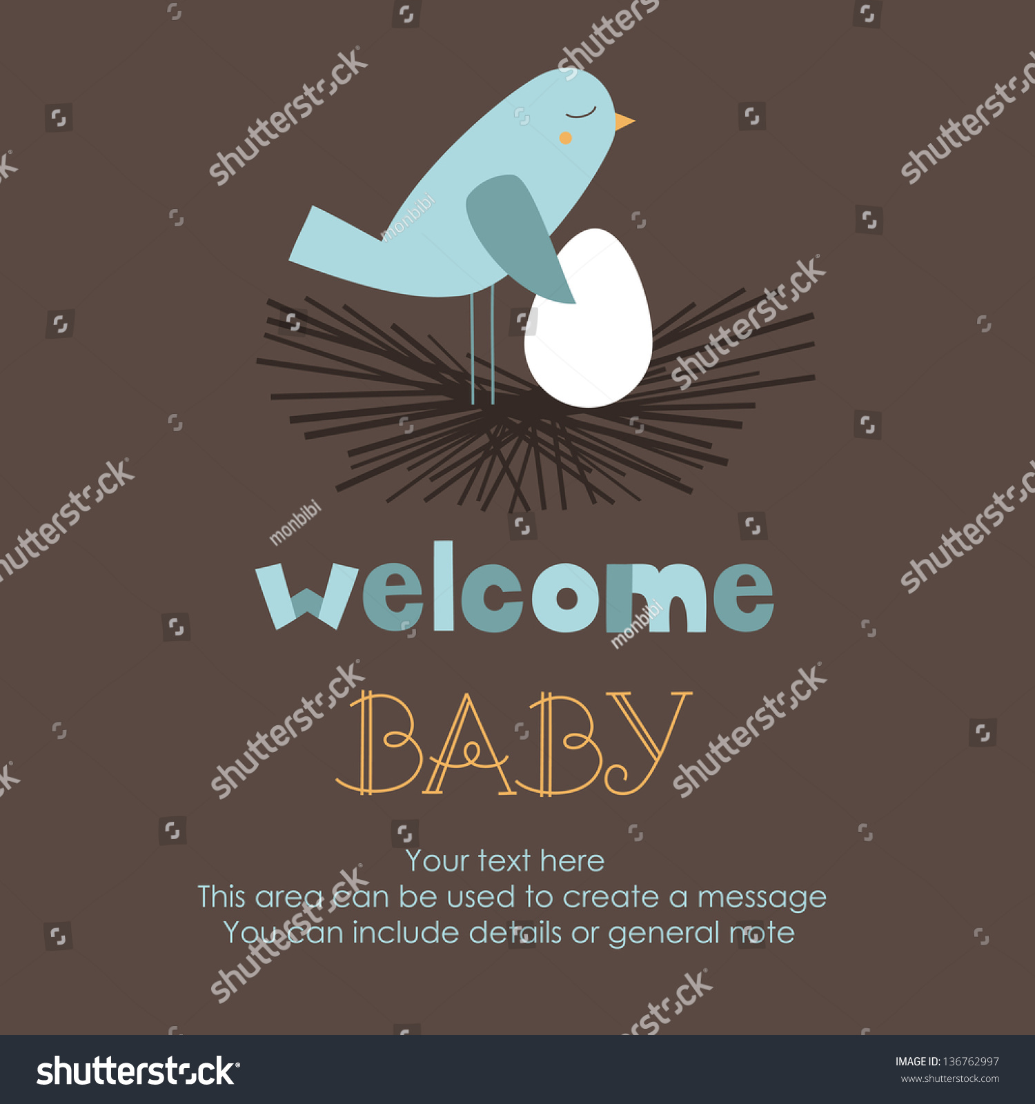 Welcome Card Design Vector Illustration Stock Vector (Royalty Free ...