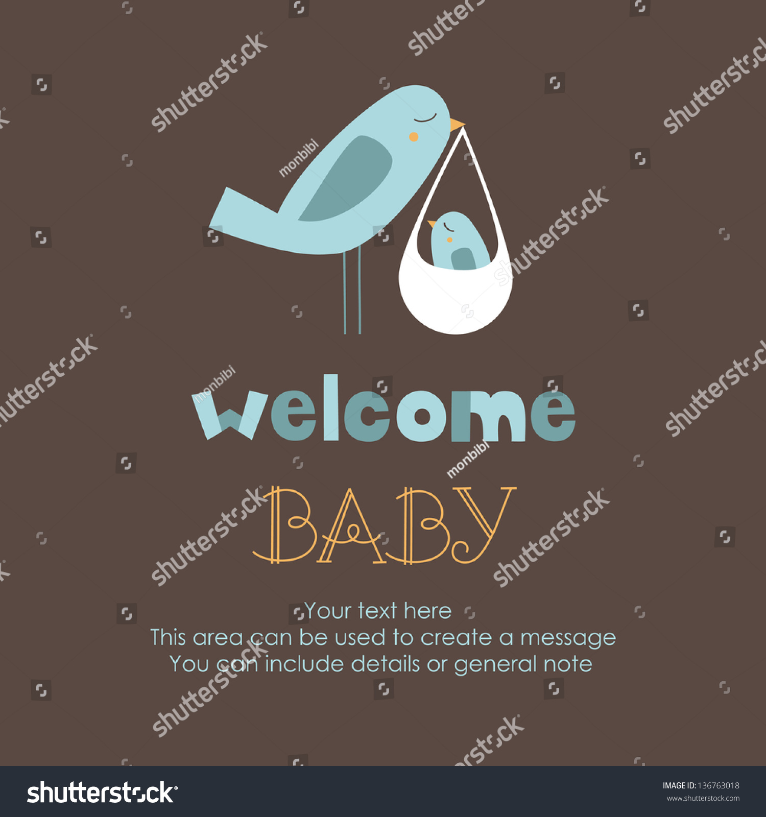 Welcome Card Design Vector Illustration Stok Vektör (Telifsiz ...