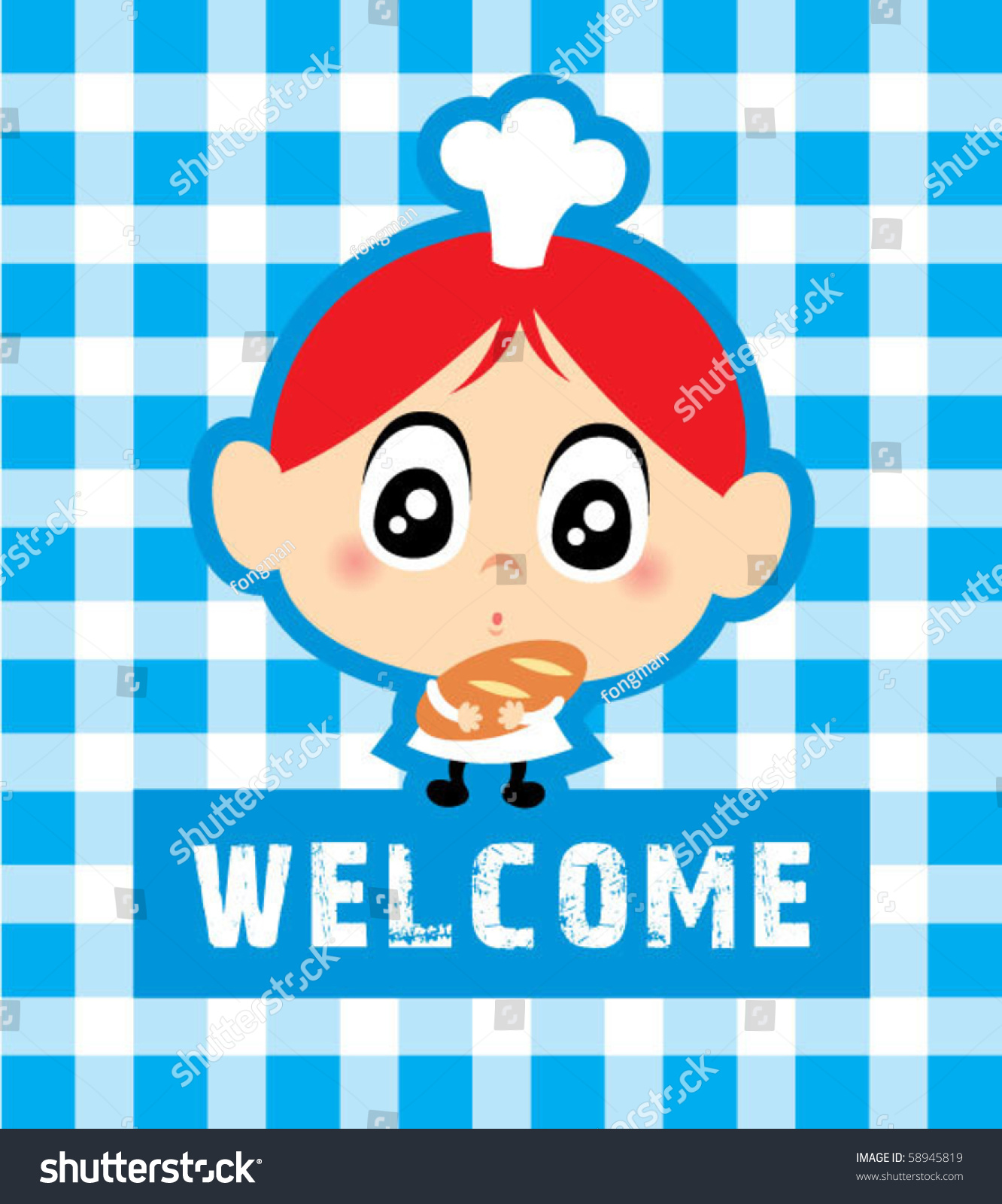 Welcome Chef Boy Stock Vector (Royalty Free) 58945819 | Shutterstock
