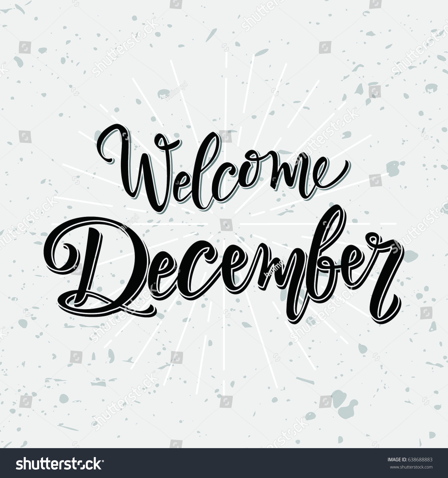 Welcome December Vector Letteringvector Illustration Stock Vector ...