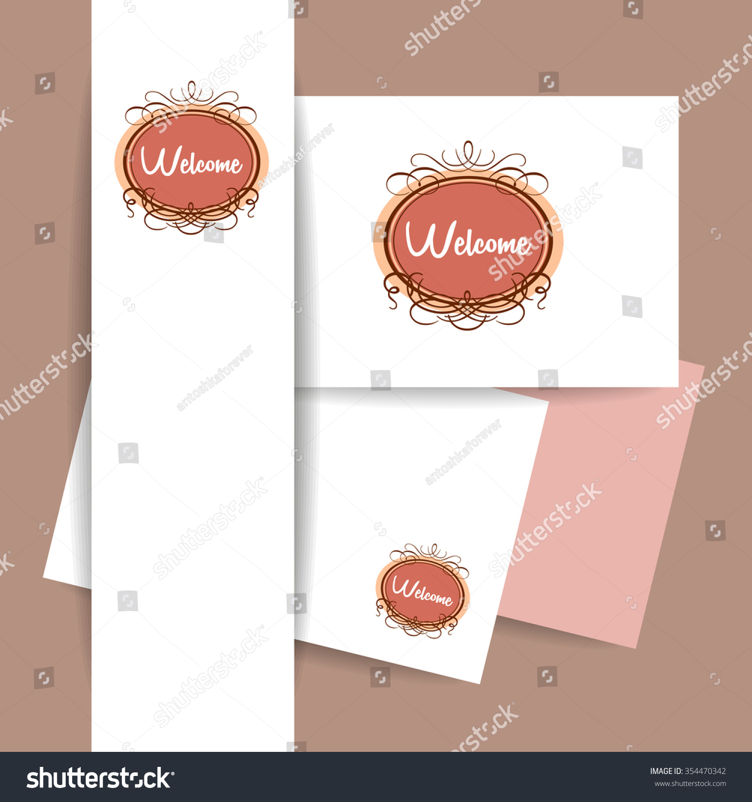 Welcome Design Template Invitation Gala Decorations Stock Vector ...