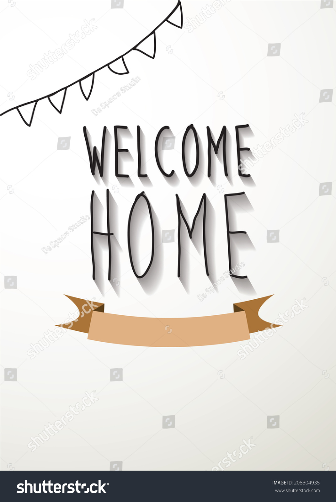Welcome Home Vector Eps 10 Stock Vector (Royalty Free) 208304935
