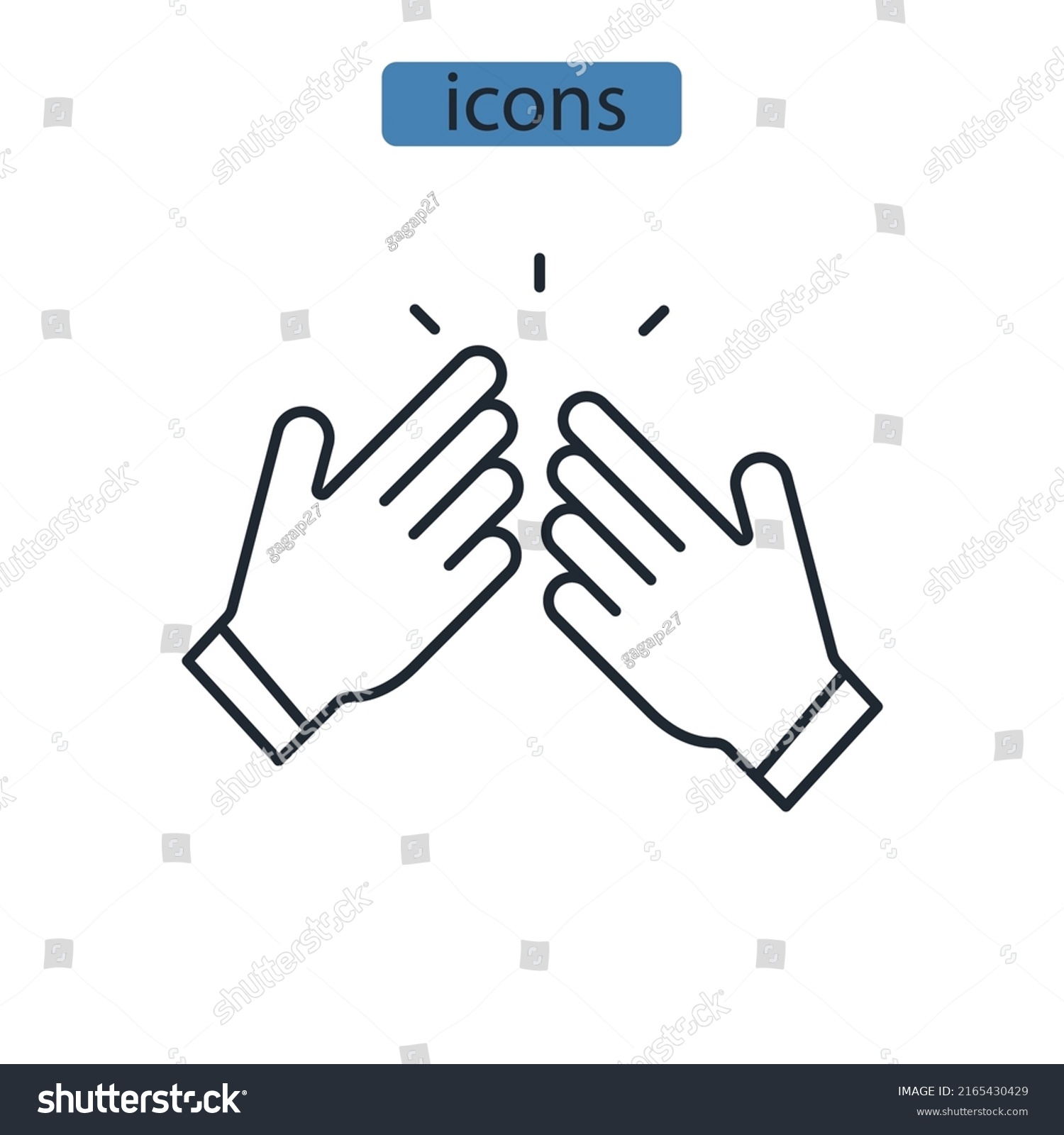 Welcome Icons Symbol Vector Elements Infographic Stock Vector (Royalty ...