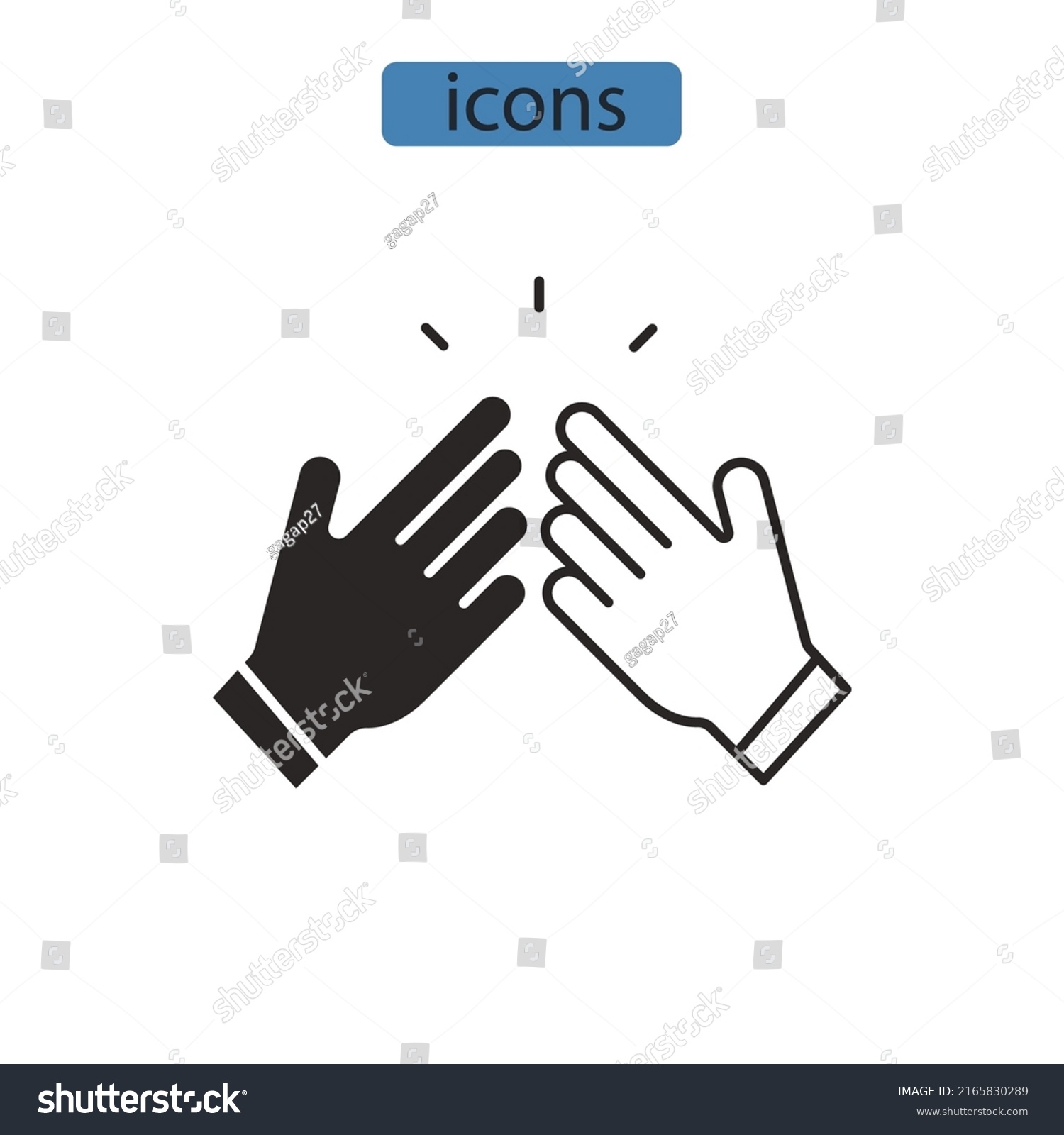 Welcome Icons Symbol Vector Elements Infographic Stock Vector (Royalty ...
