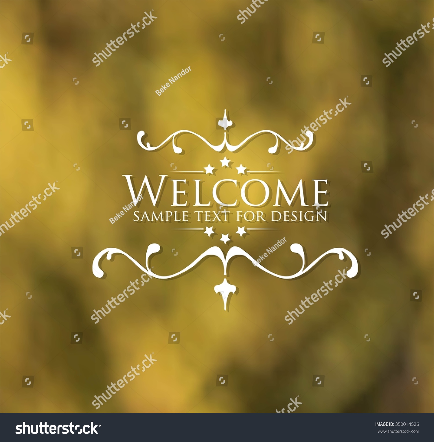 Welcome Lettering Design Stock Vector (Royalty Free) 350014526
