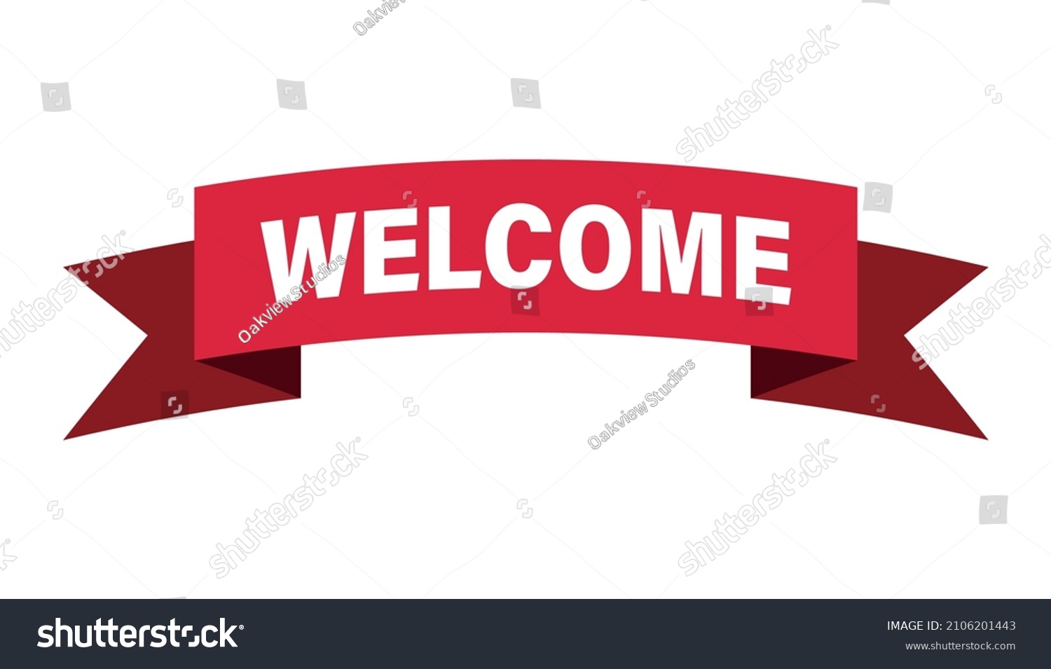 Welcome Red Banner Vector Graphic Stock Vector (Royalty Free ...
