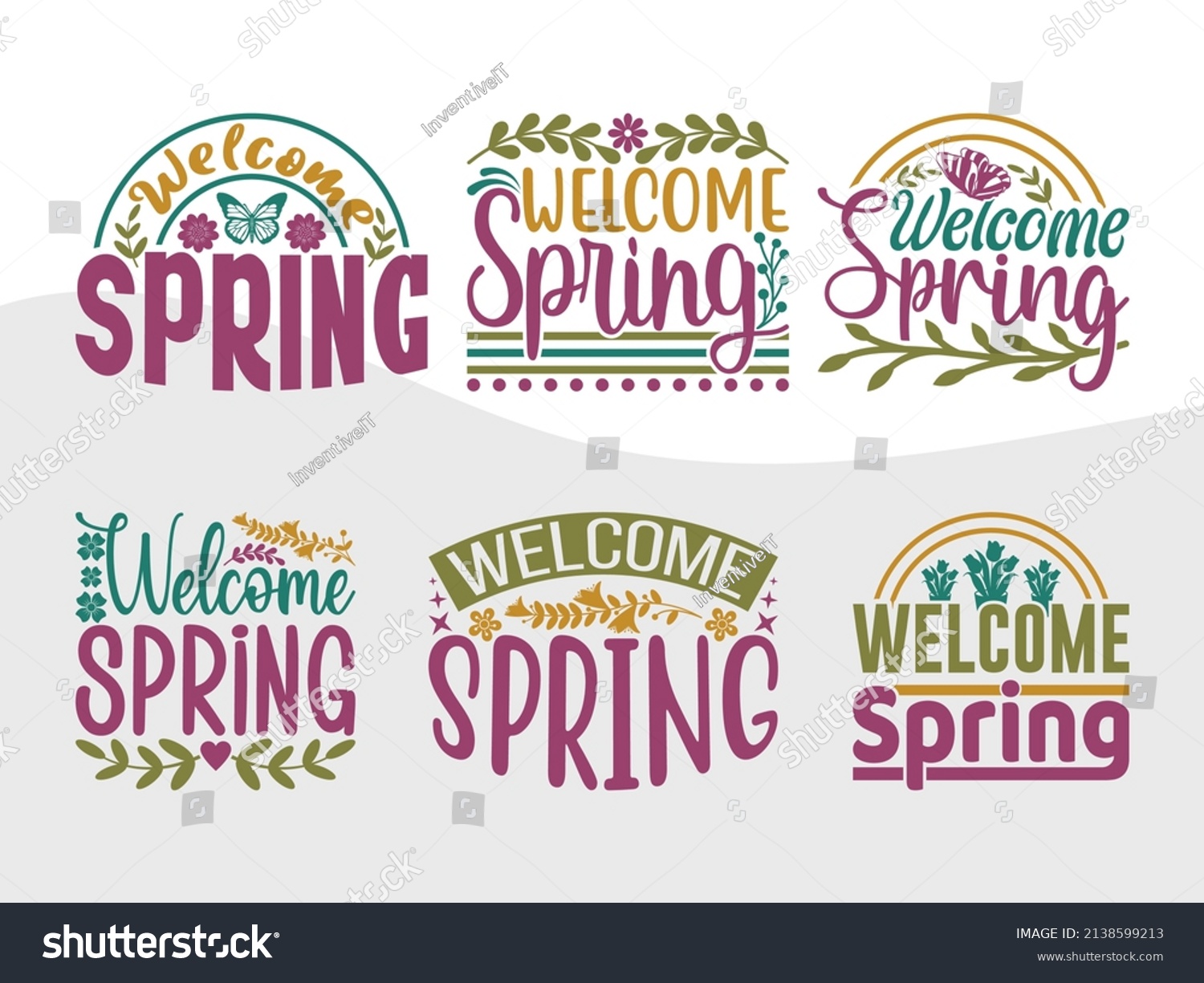 Welcome Spring Printable Vector Illustration Stock Vector (Royalty Free ...