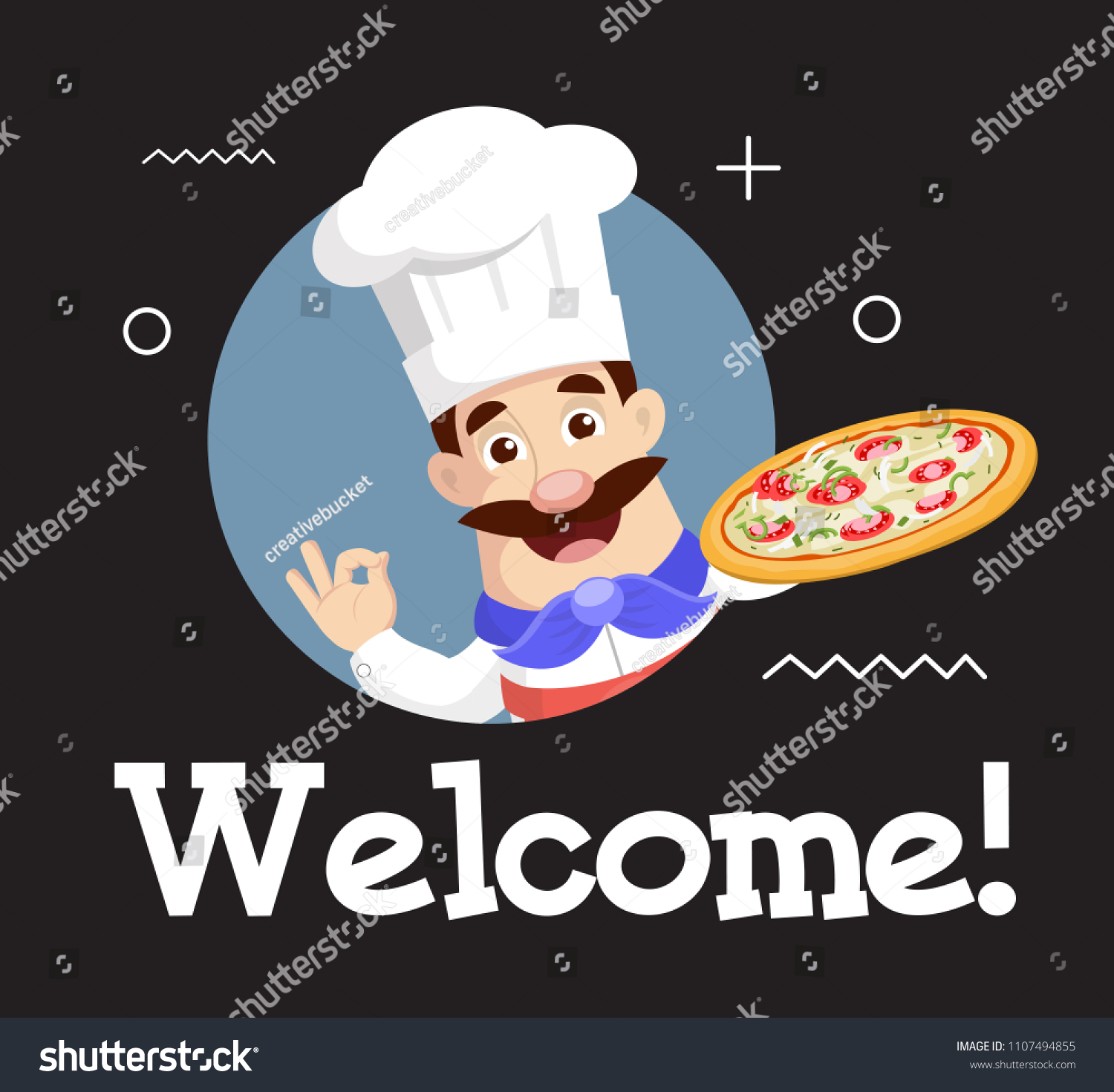 Welcome Text Chef Vector Illustration: เวกเตอร์สต็อก (ปลอดค่าลิขสิทธิ์ ...