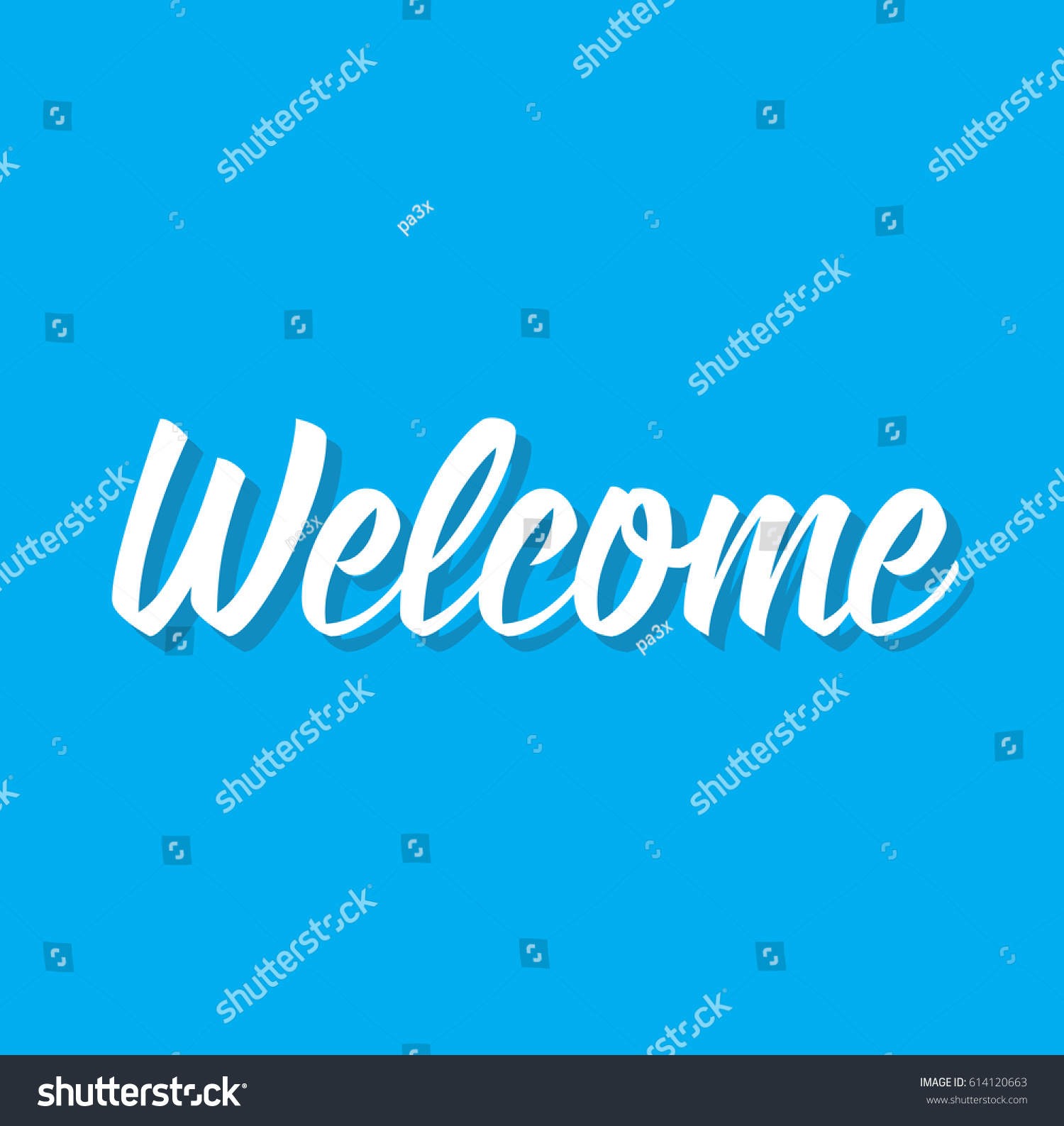 Welcome Text Design Vector Calligraphy Typography Stock Vector (Royalty ...