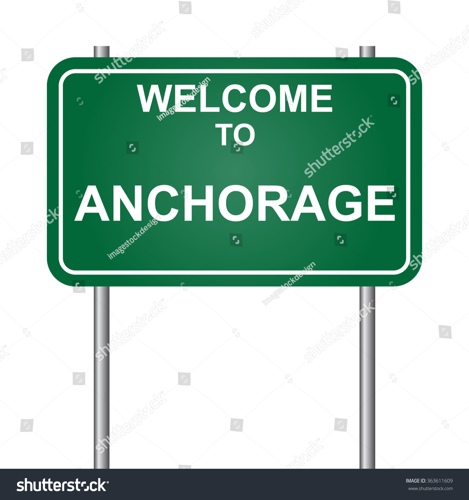 Welcome Anchorage Vector Stock Vector (Royalty Free) 363611609