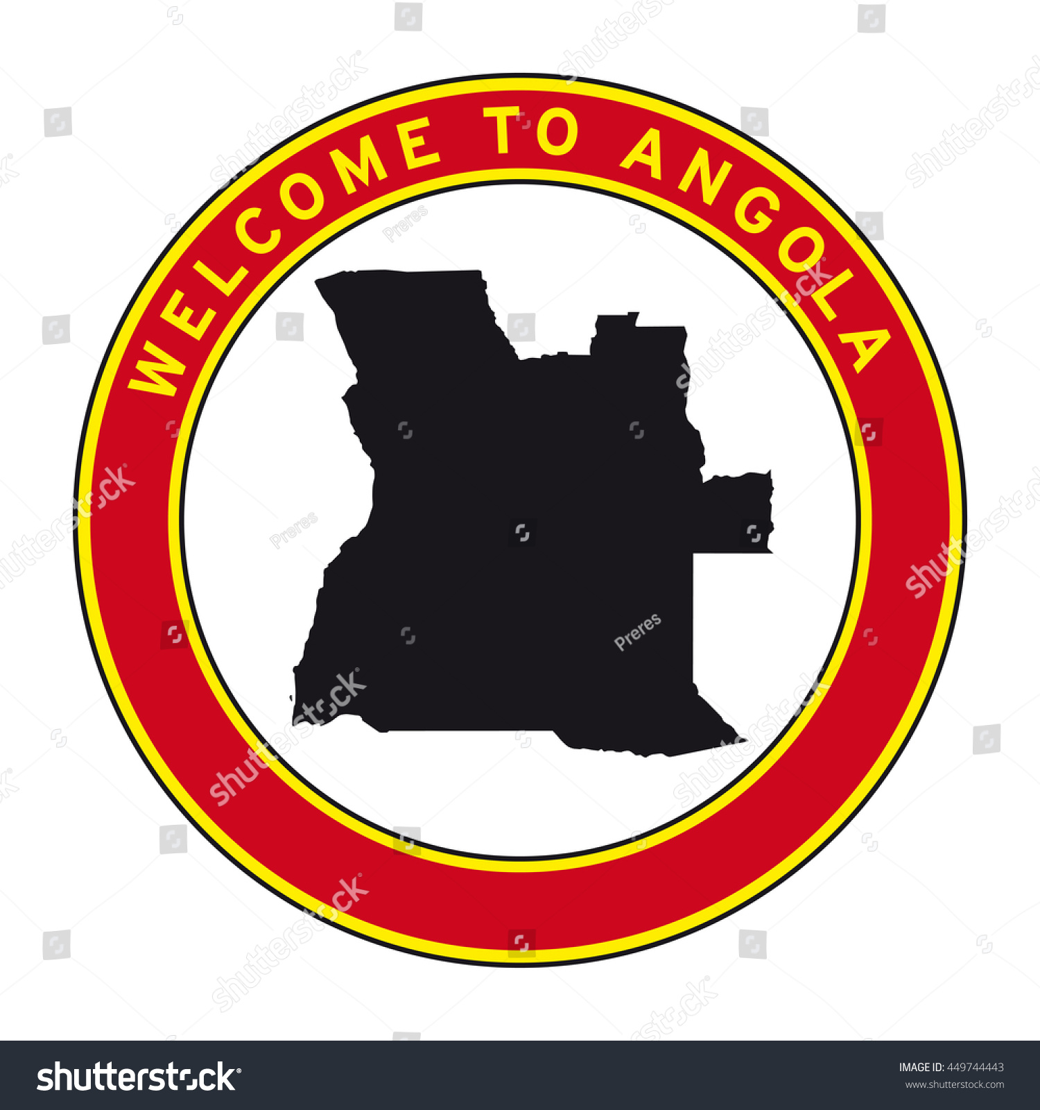 Welcome Angola Vector Logo Stock Vector (Royalty Free) 449744443 ...