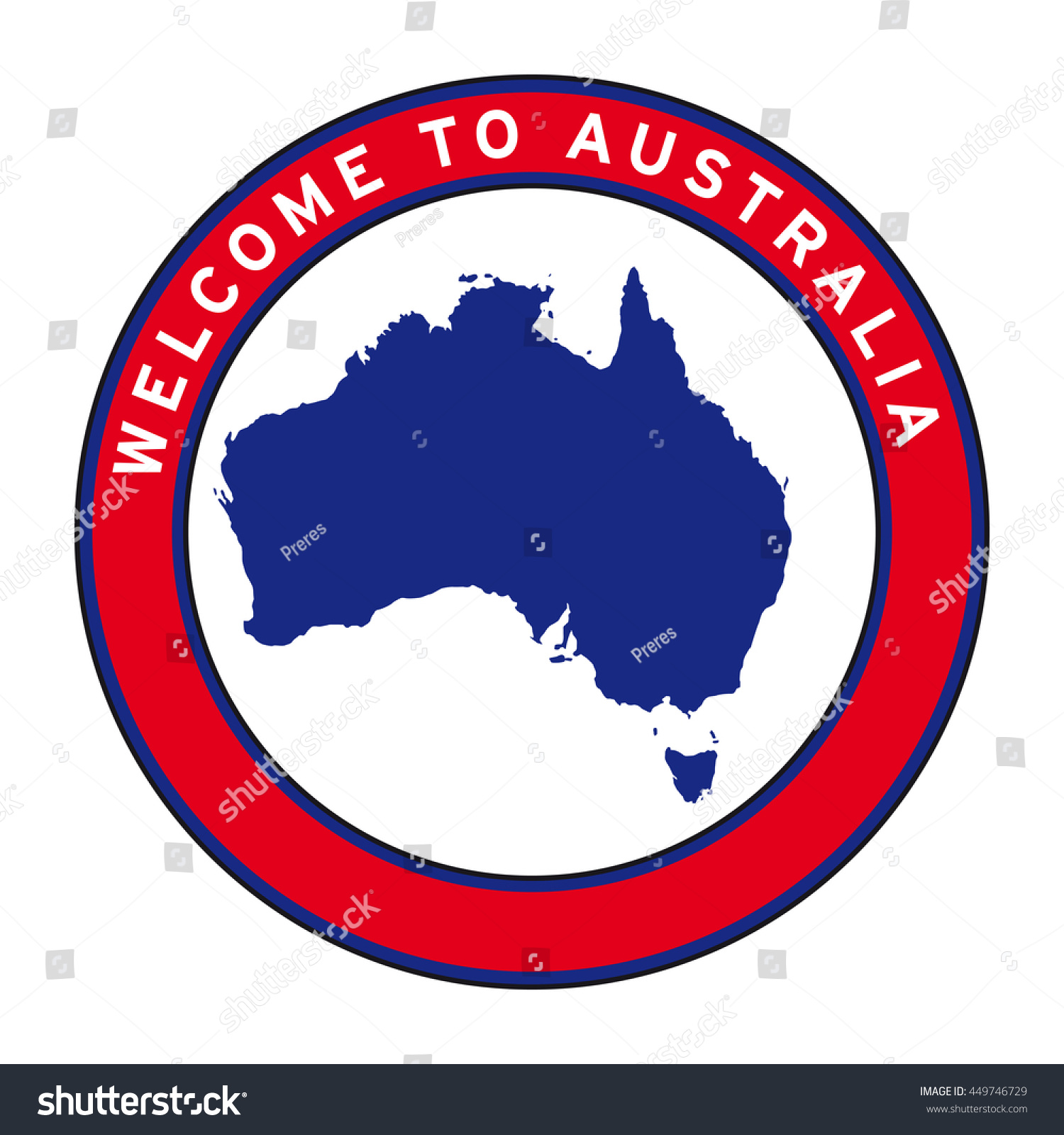 Welcome Australia Vector Logo: vector de stock (libre de regalías ...