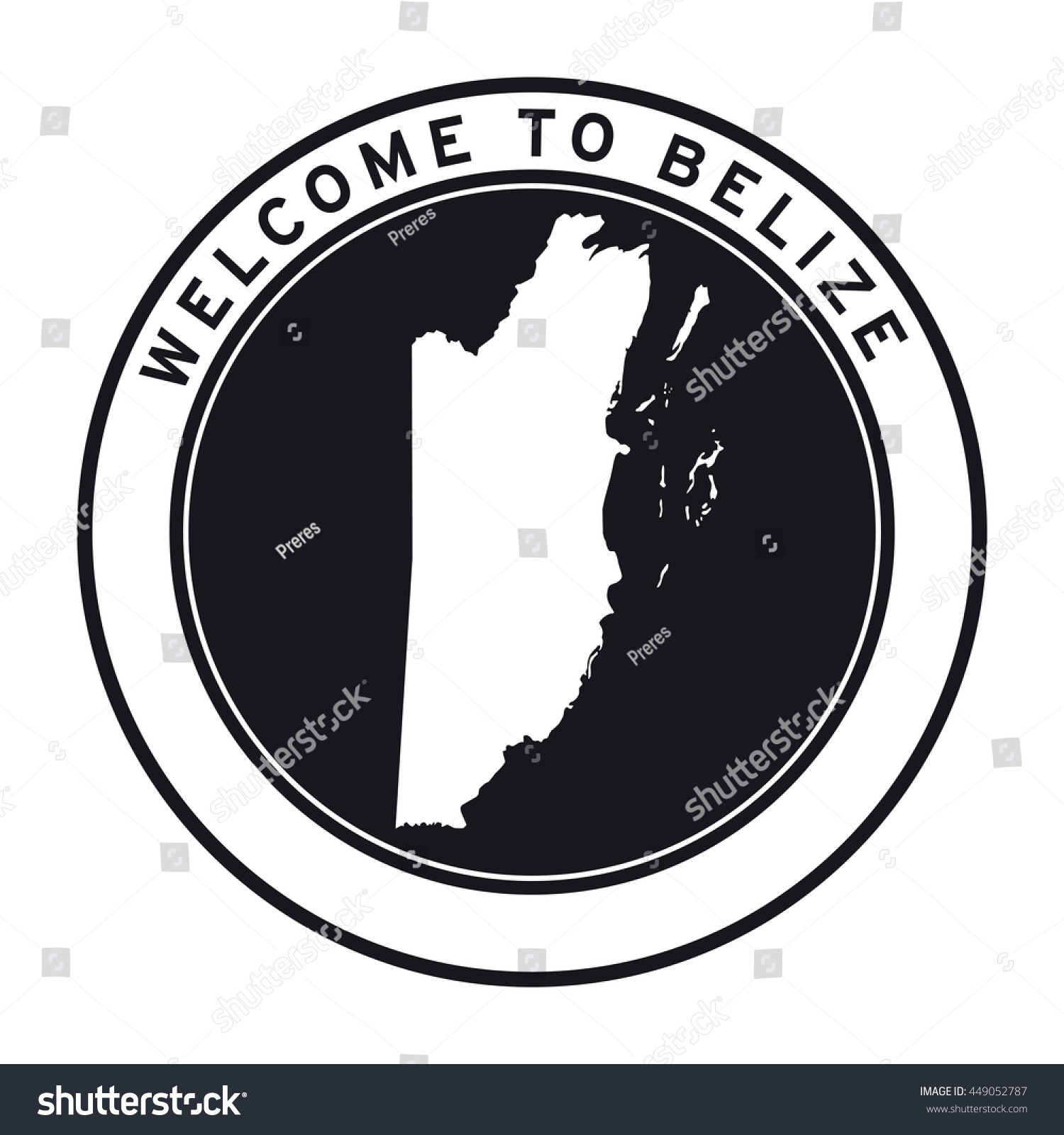 Welcome Belize Vector Logo Sticker Button: vector de stock (libre de ...