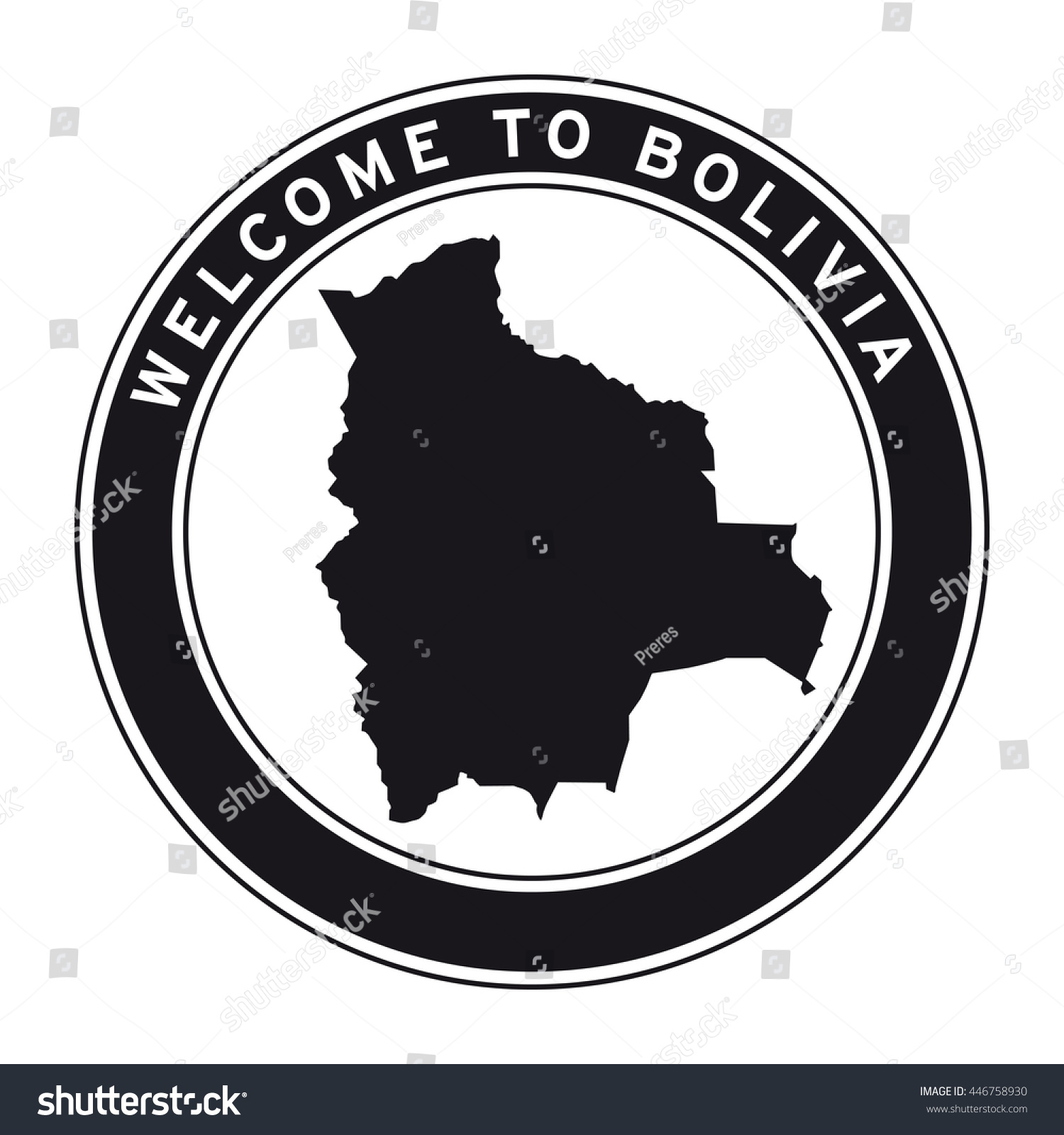 Welcome Bolivia Vector Logo Sticker Button Stock Vector (Royalty Free ...