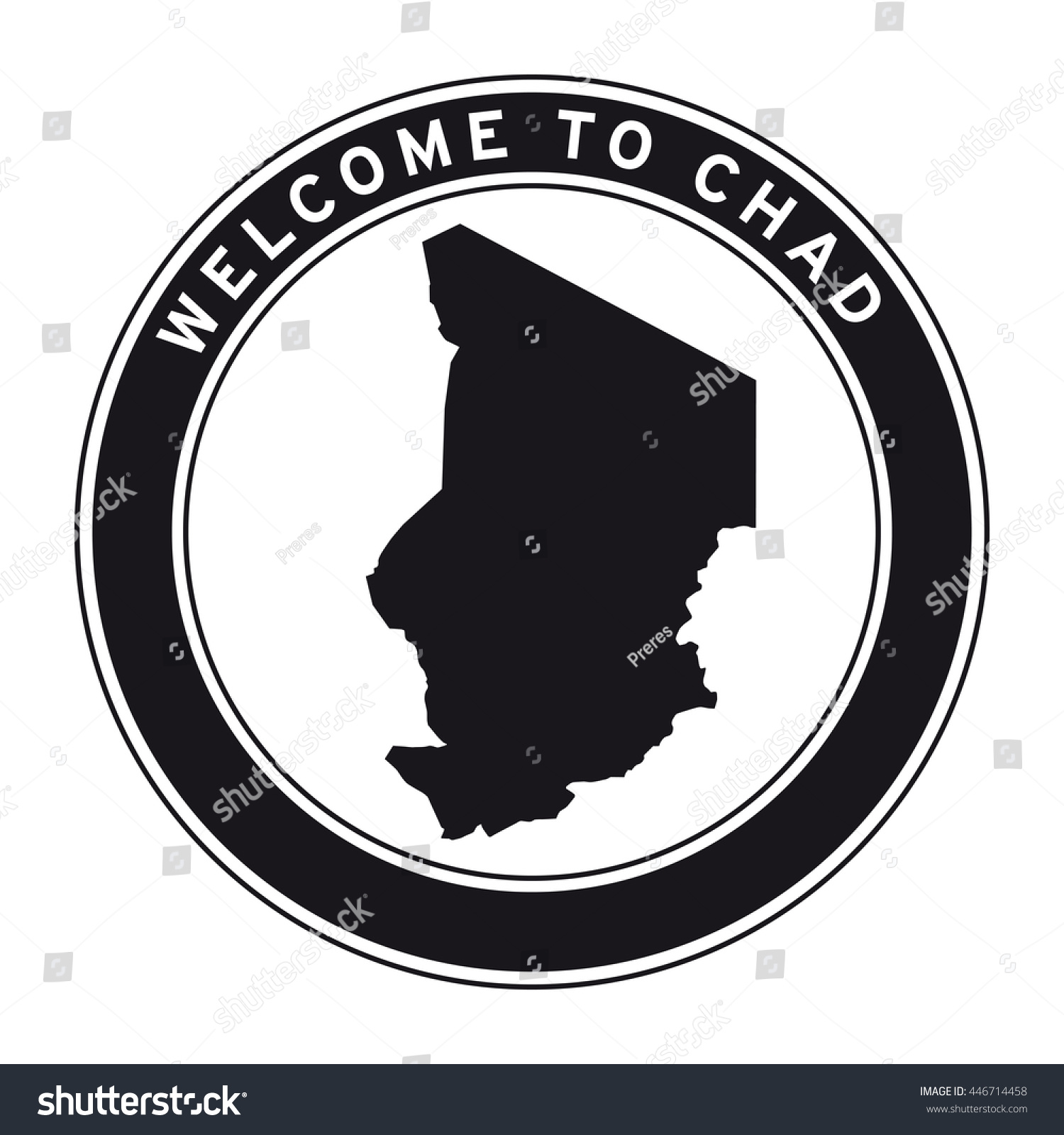 Welcome Chad Vector Logo Sticker Button Stock Vector (Royalty Free ...