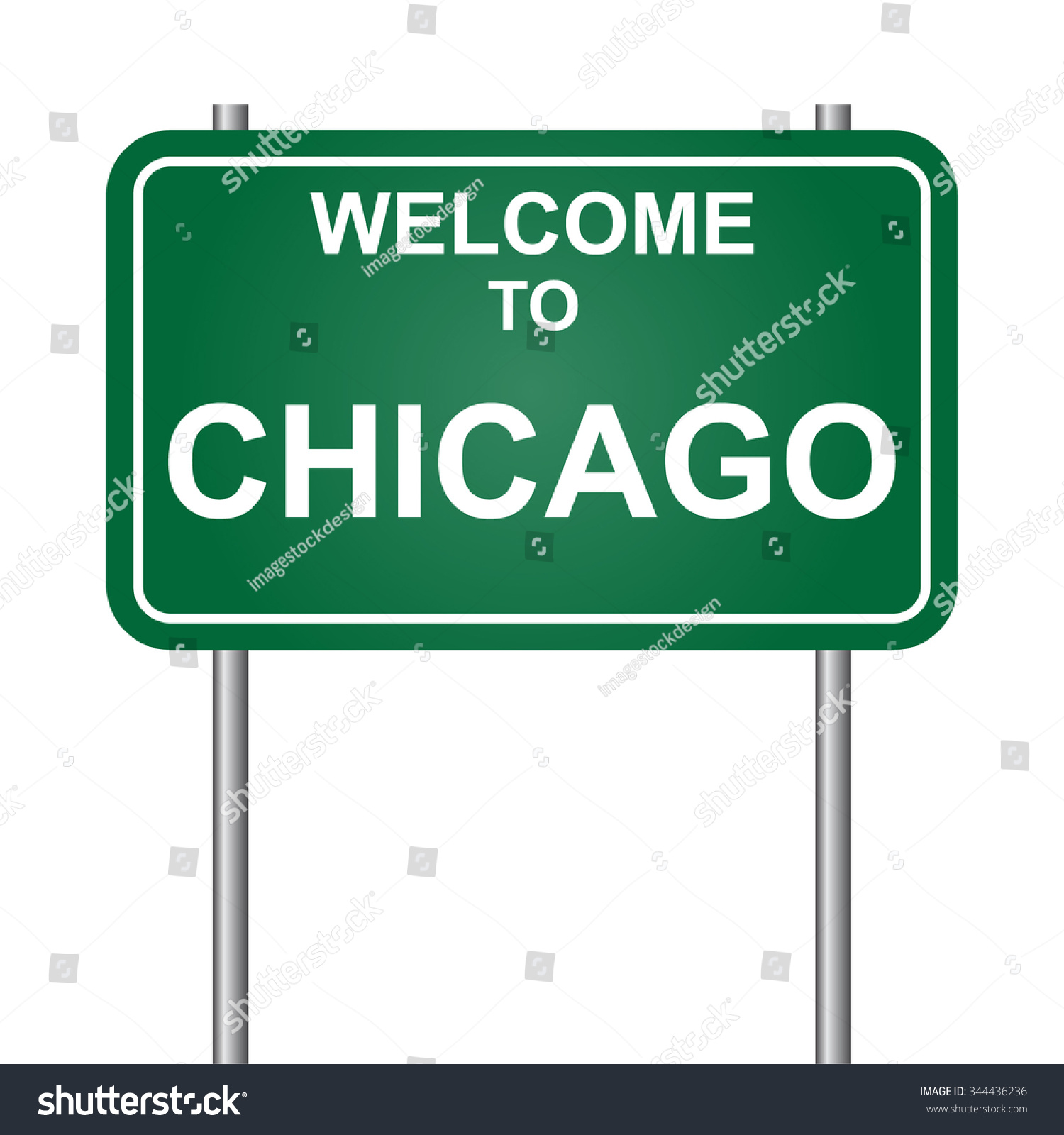 Welcome Chicago Vector Stock Vector (Royalty Free) 344436236 | Shutterstock