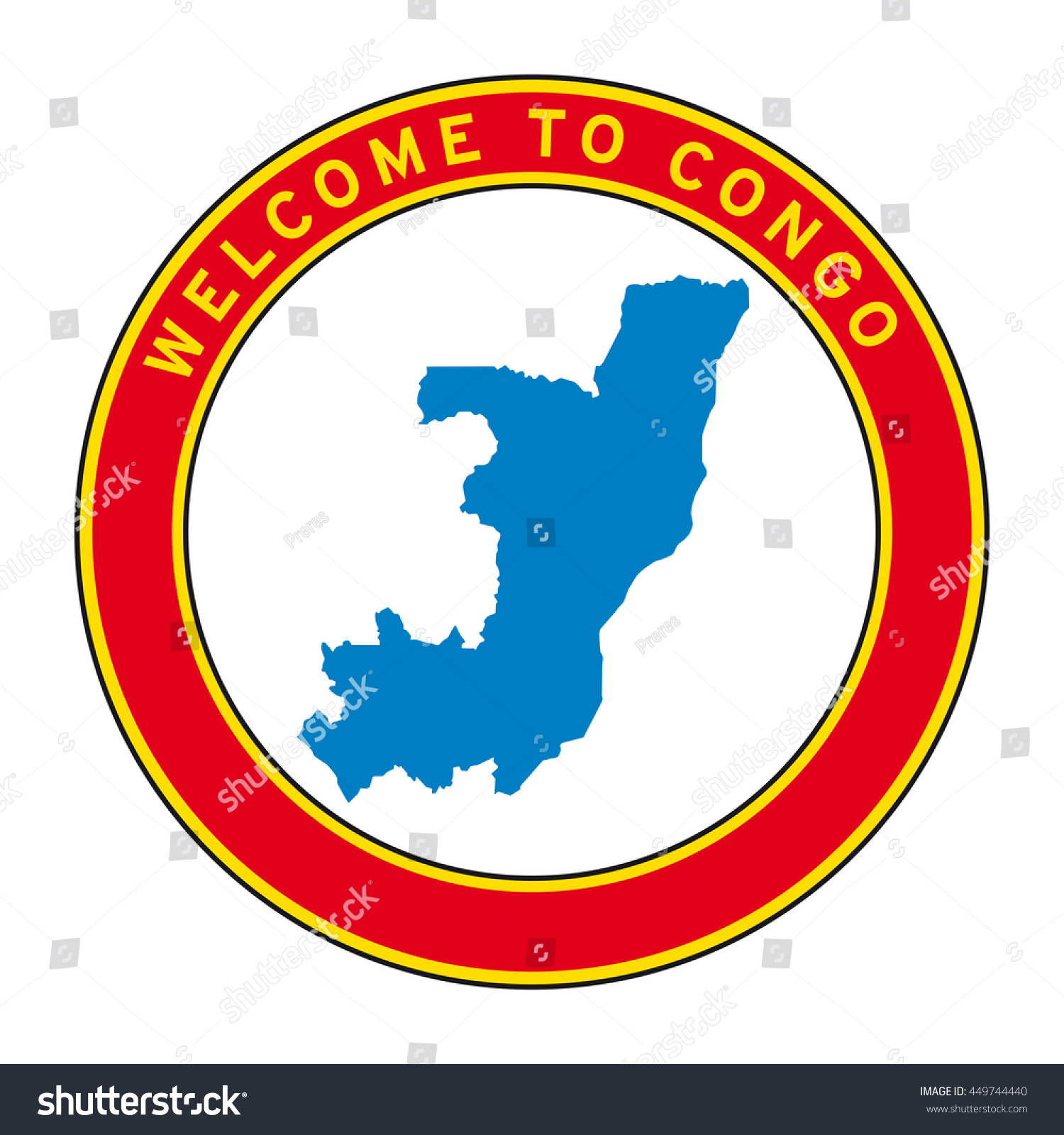 Welcome Congo Vector Logo Stock Vector (Royalty Free) 449744440