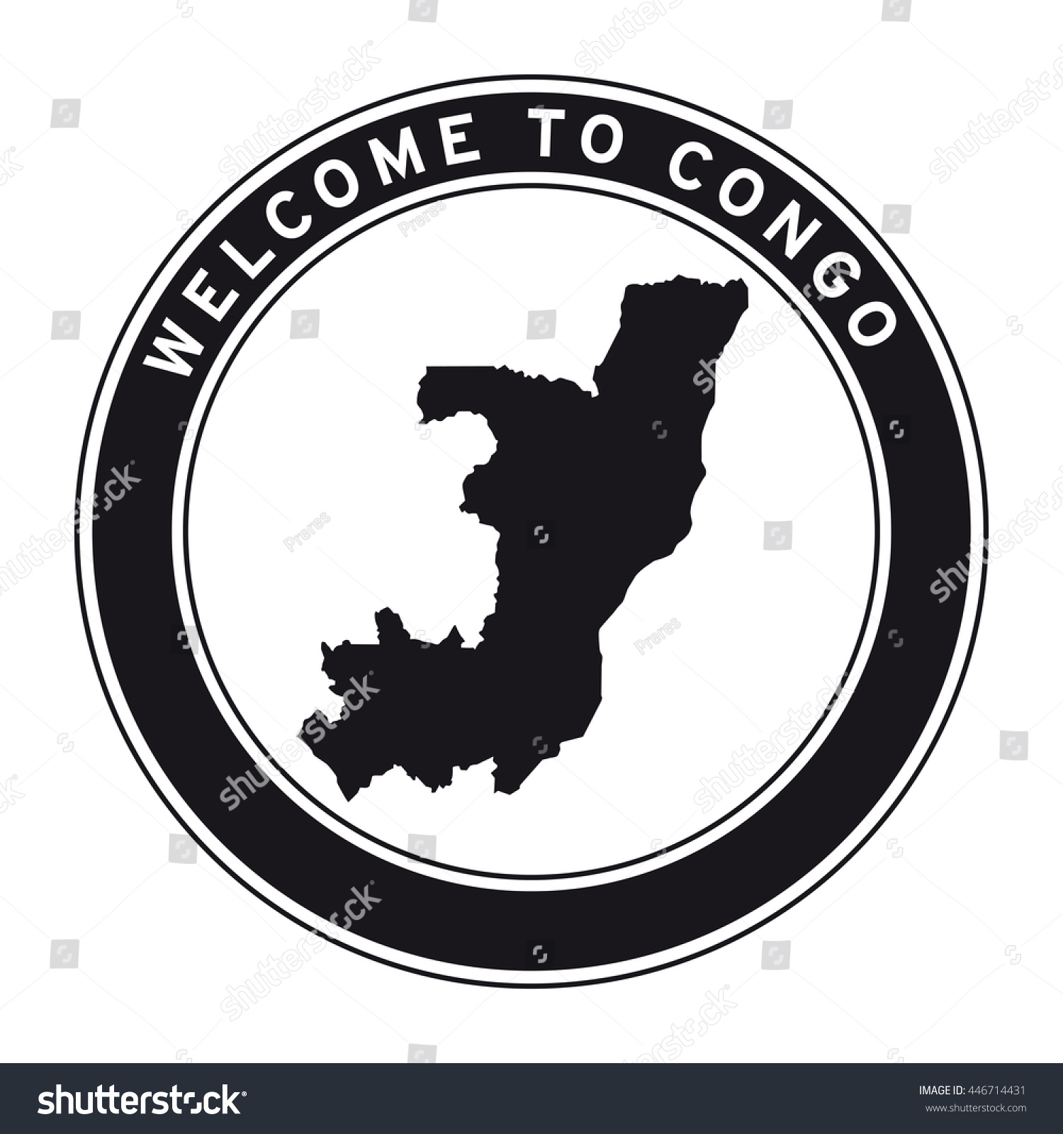 Welcome Congo Vector Logo Sticker Button: เวกเตอร์สต็อก (ปลอดค่า ...