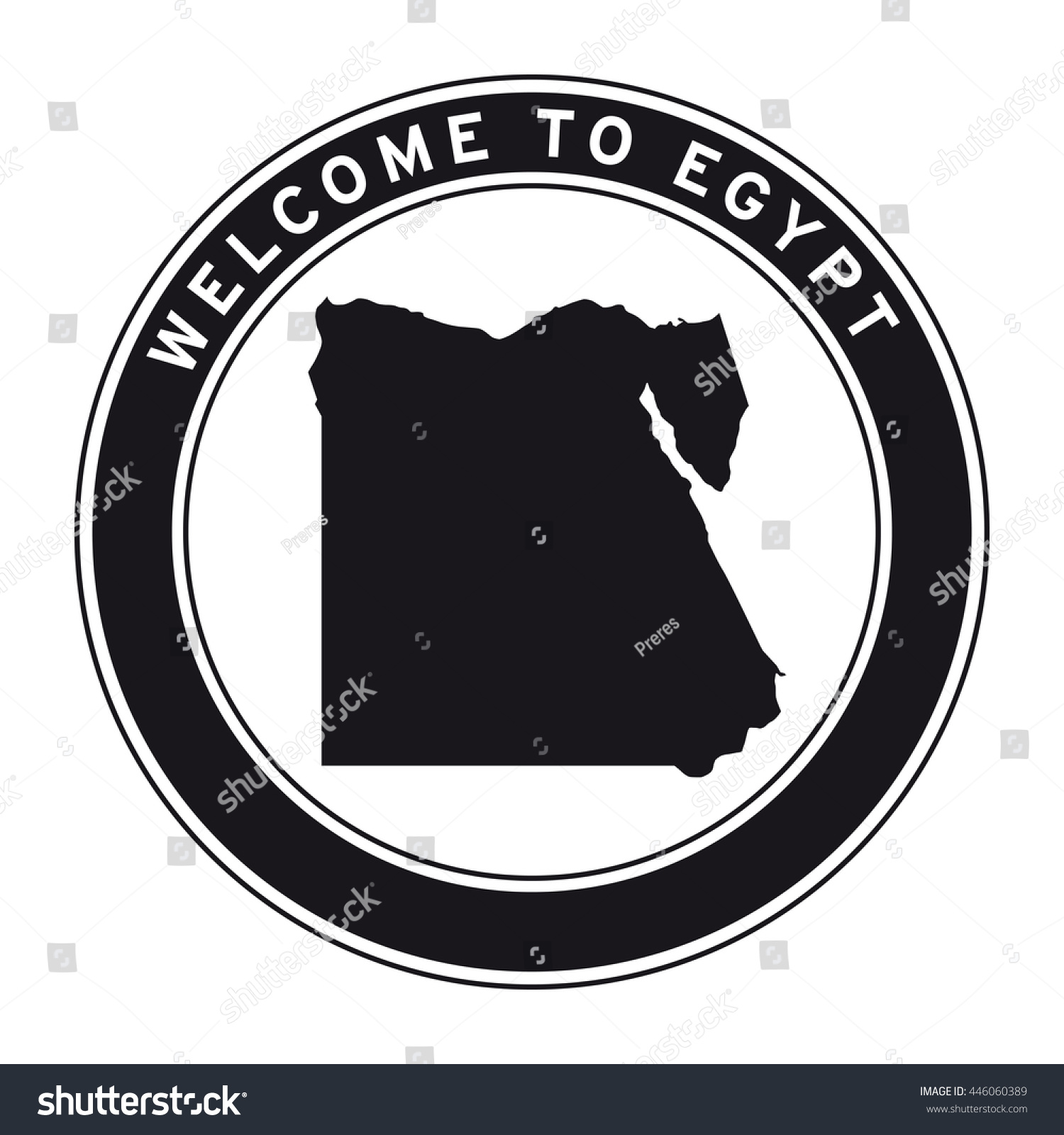 Welcome Egypt Vector Logo Sticker Button Stock Vector (Royalty Free ...