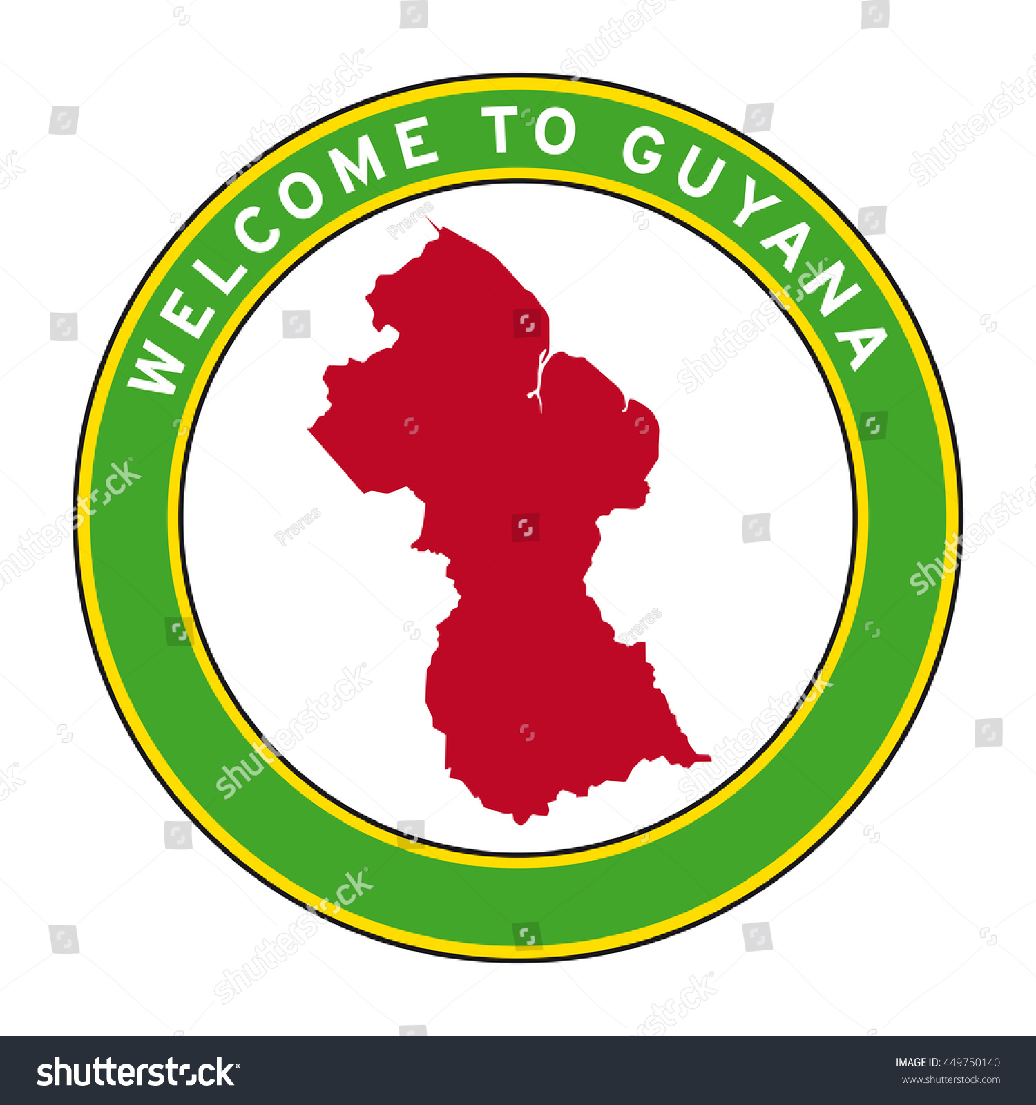 Welcome Guyana Vector Logo: vector de stock (libre de regalías ...