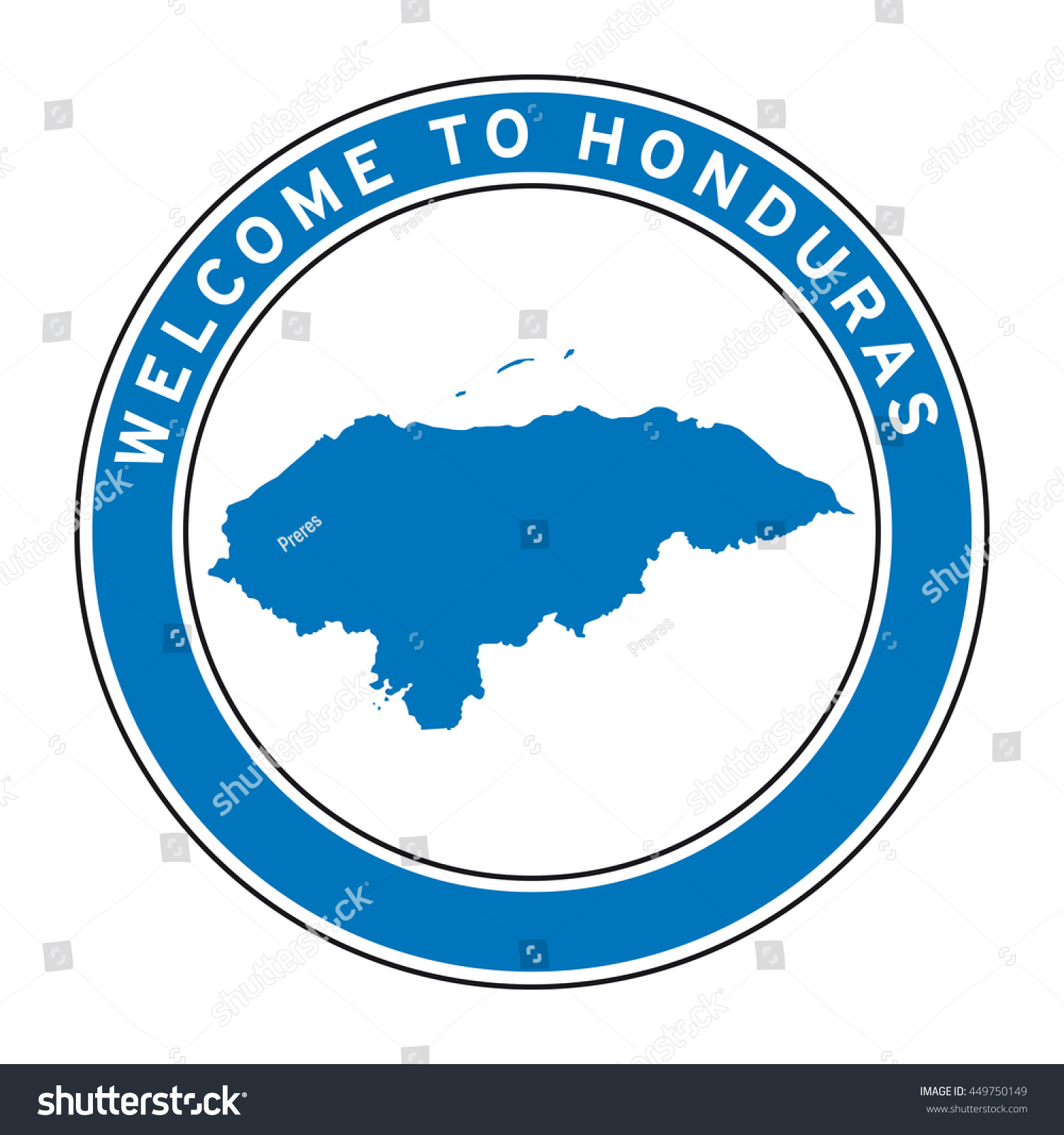 Welcome Honduras Vector Logo Stock Vector (Royalty Free) 449750149 ...