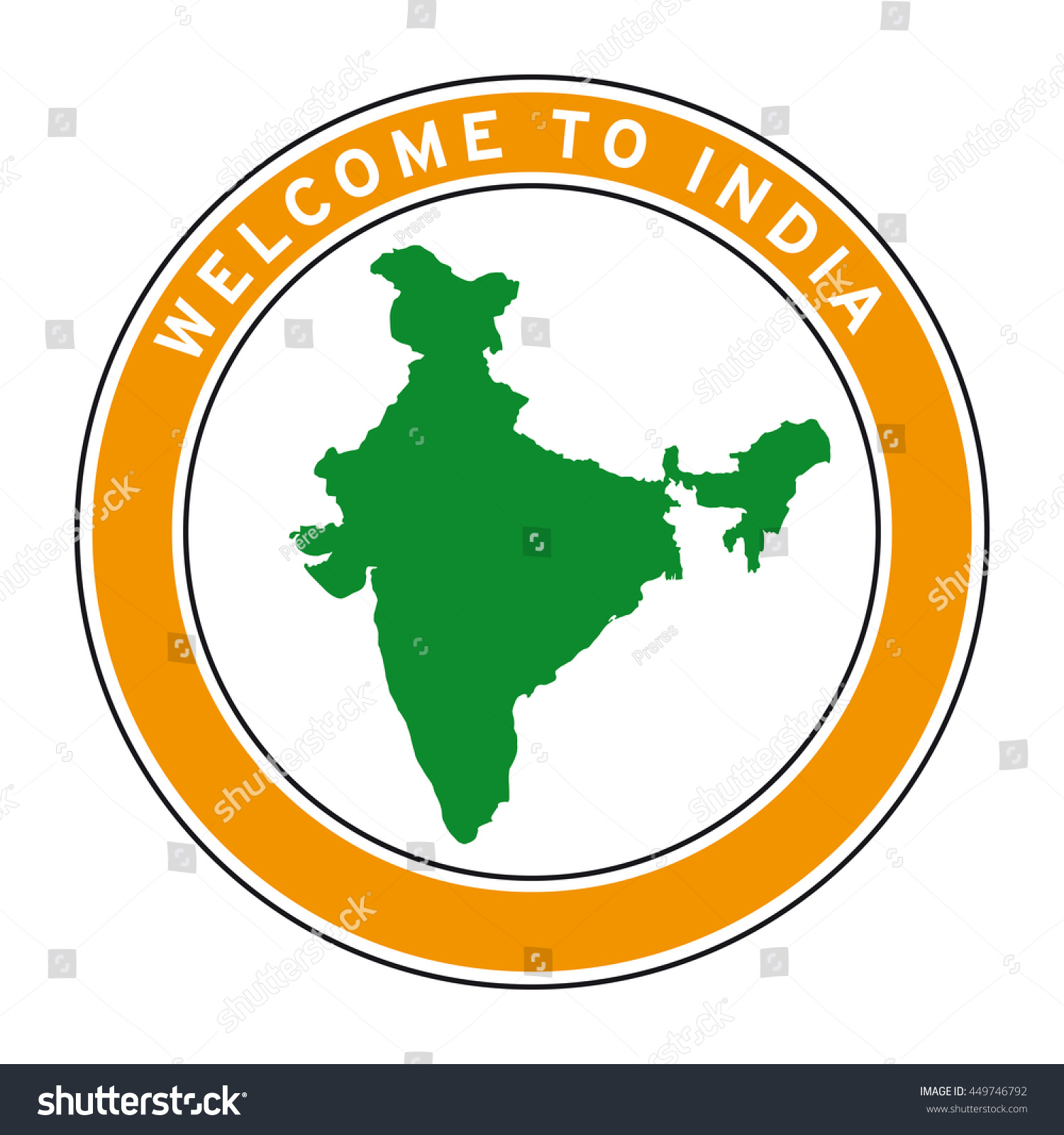 Welcome India Vector Logo Stock-vektor (royaltyfri) 449746792 ...