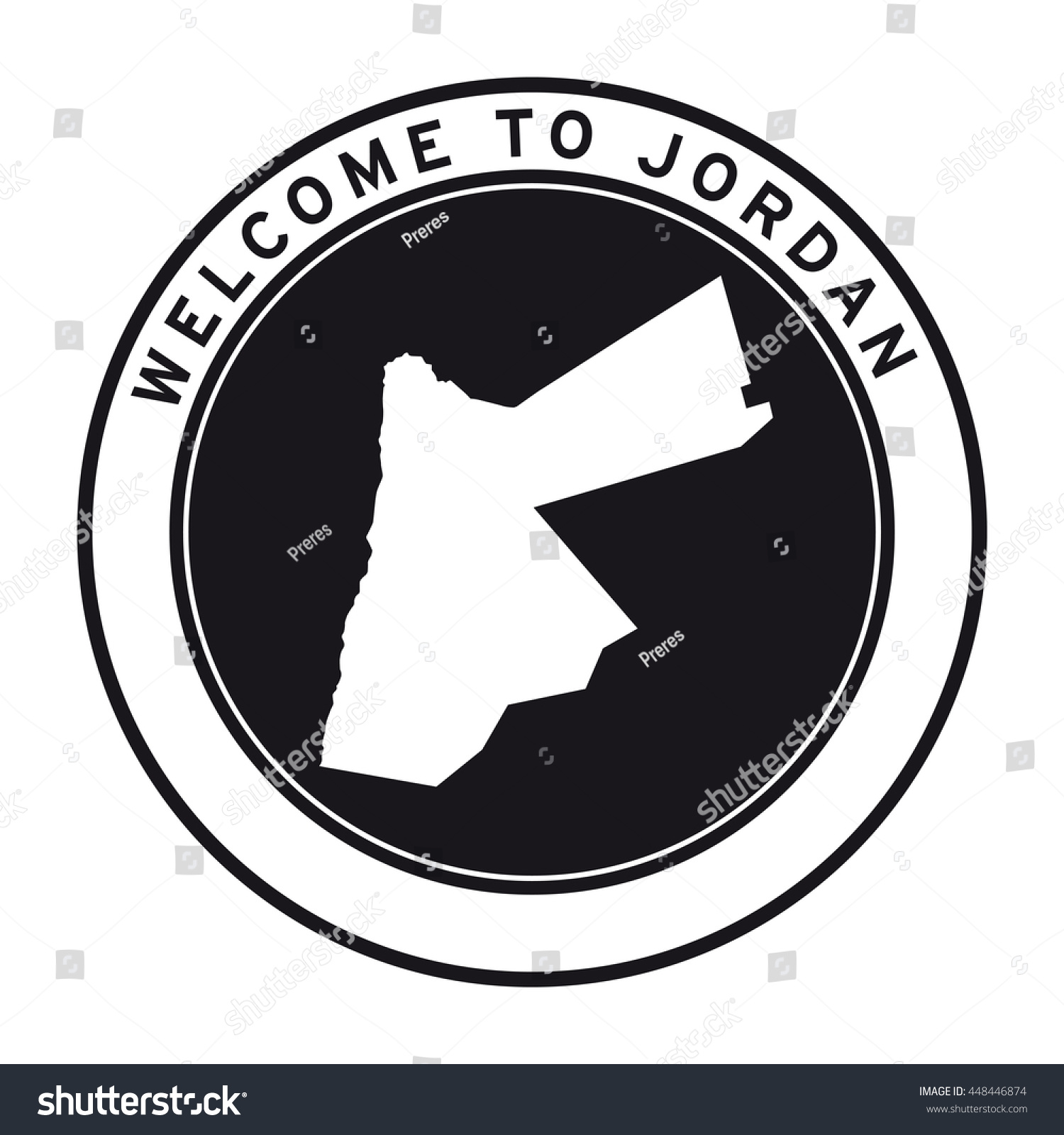 Welcome Jordan Vector Logo Sticker Button: เวกเตอร์สต็อก (ปลอดค่า ...